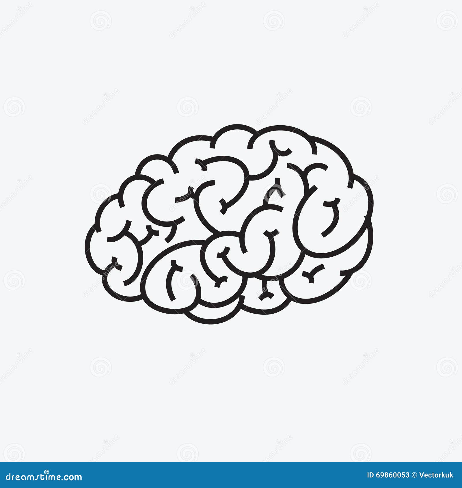 Brain Icon. Vector Stylized Illustration Stock Illustration ...