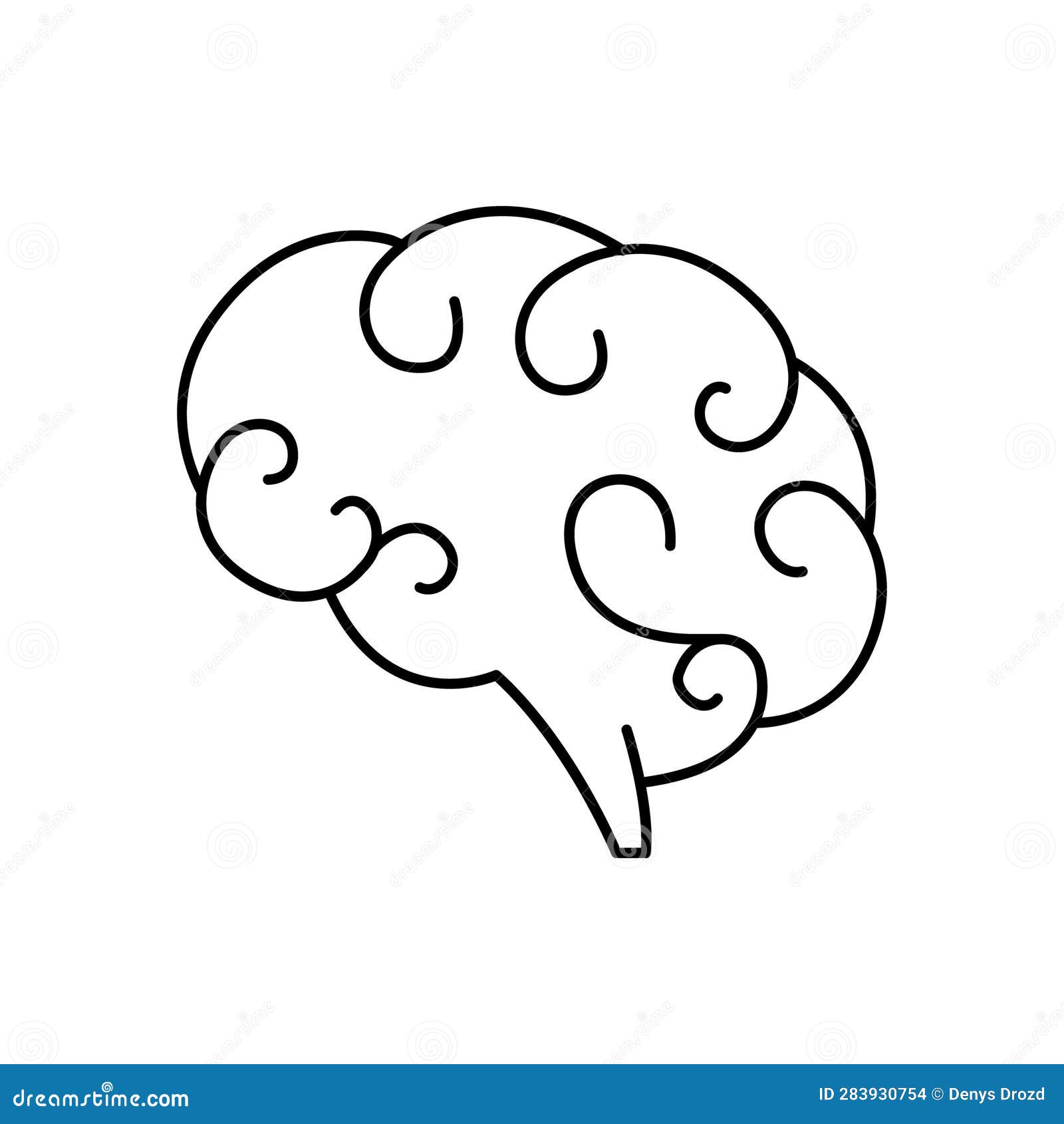 Brain Icon Vector. Think Illustration Sign. Creative Thinking Symbol ...