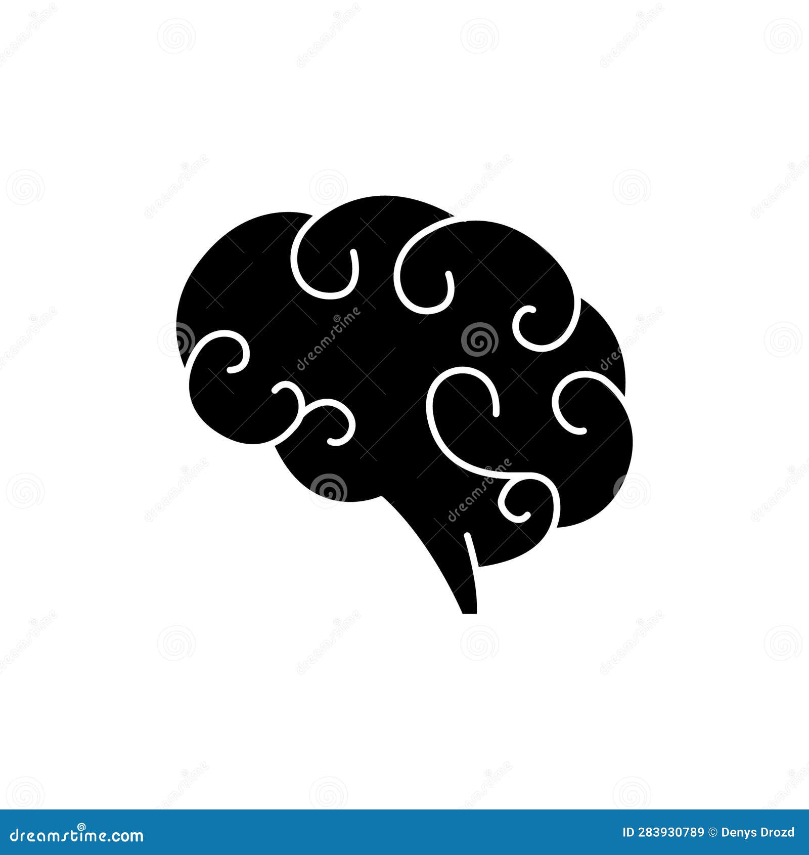 Brain Icon Vector. Think Illustration Sign. Creative Thinking Symbol ...