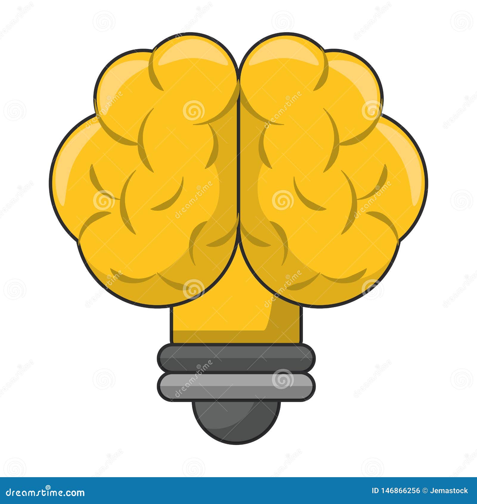 Brain idea cartoon stock vector. Illustration of abstract - 146866256