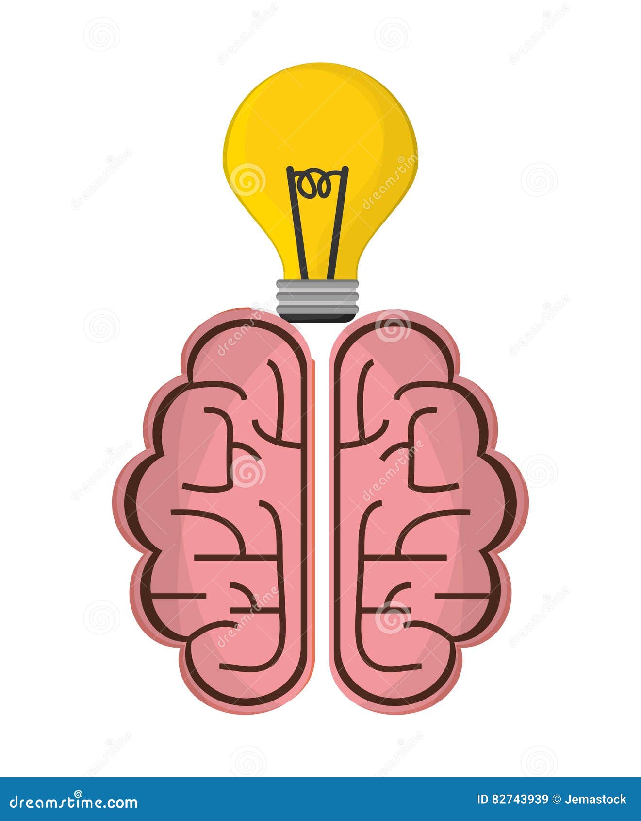 Brain Idea Creative Solution Concept Stock Vector - Illustration of learning, light: 82743939