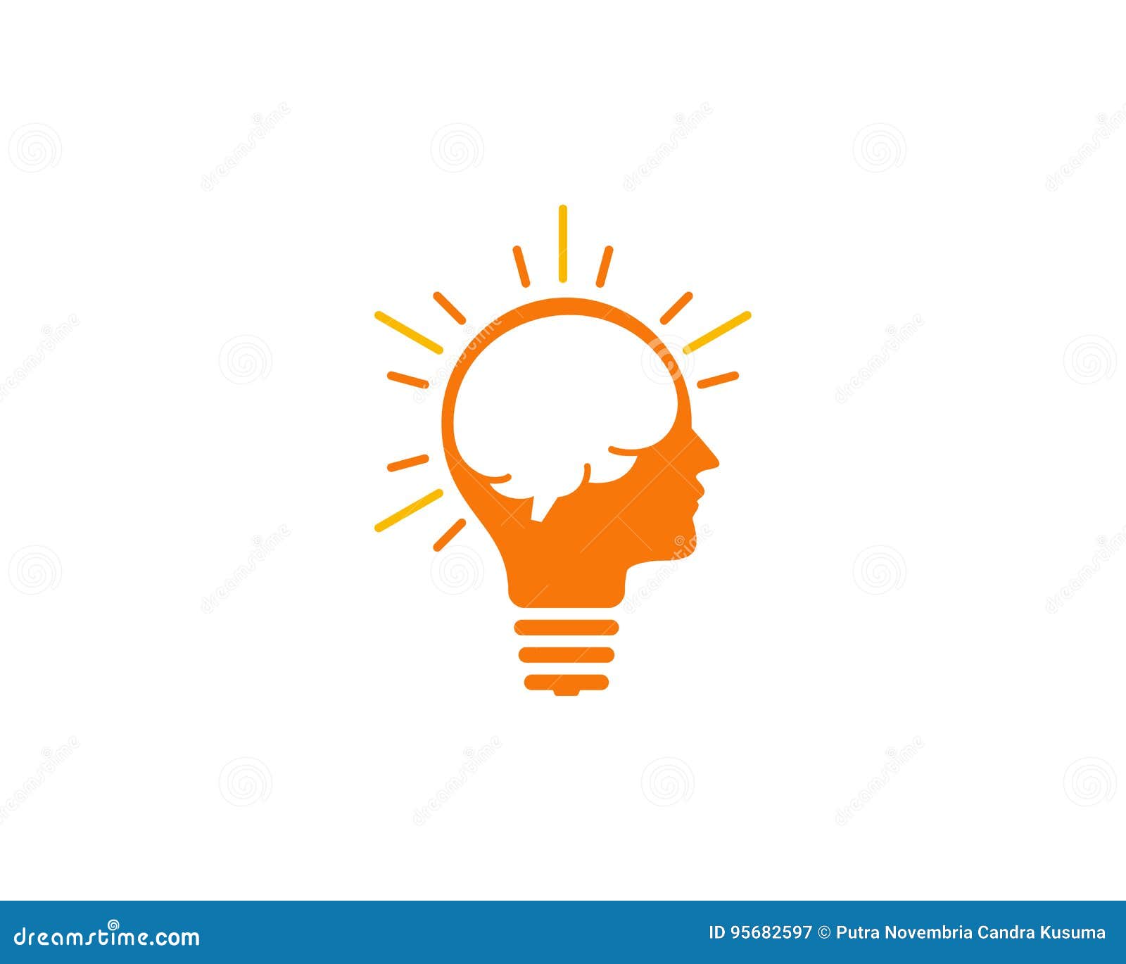 Brain Idea Icon Logo Design Element Stock Vector - Illustration of ...