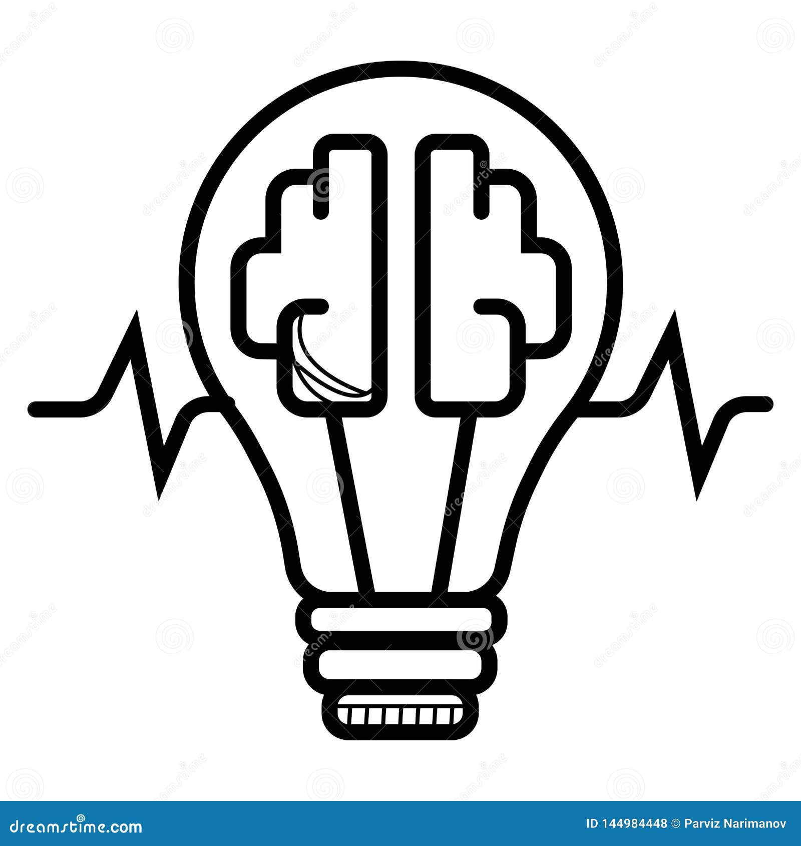 Brain idea icon vector stock illustration. Illustration of graphic ...