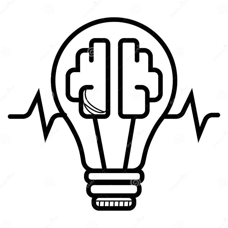 Brain idea icon vector stock illustration. Illustration of graphic ...