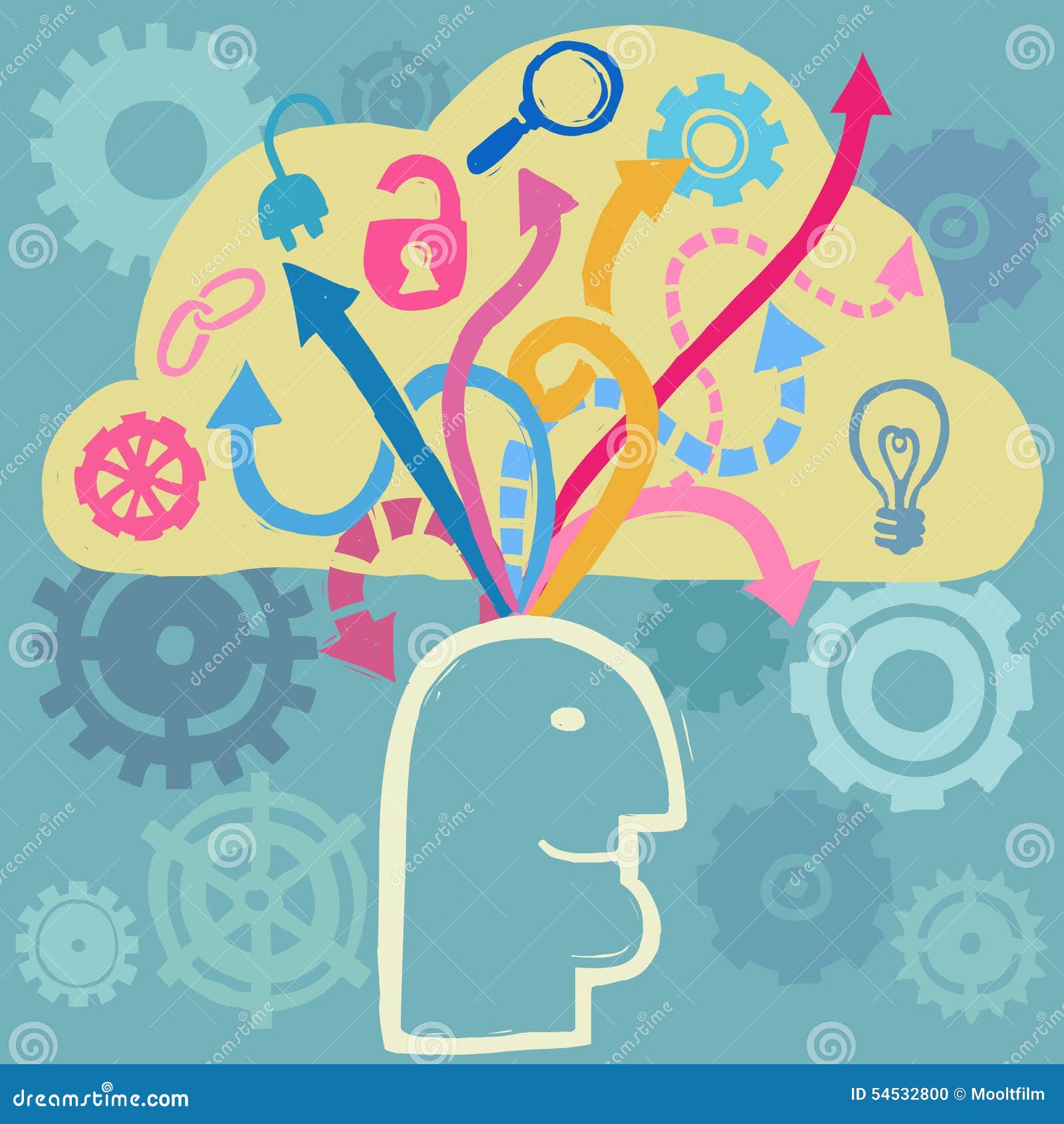 Calculate In Brain Stock Image | CartoonDealer.com #28762267