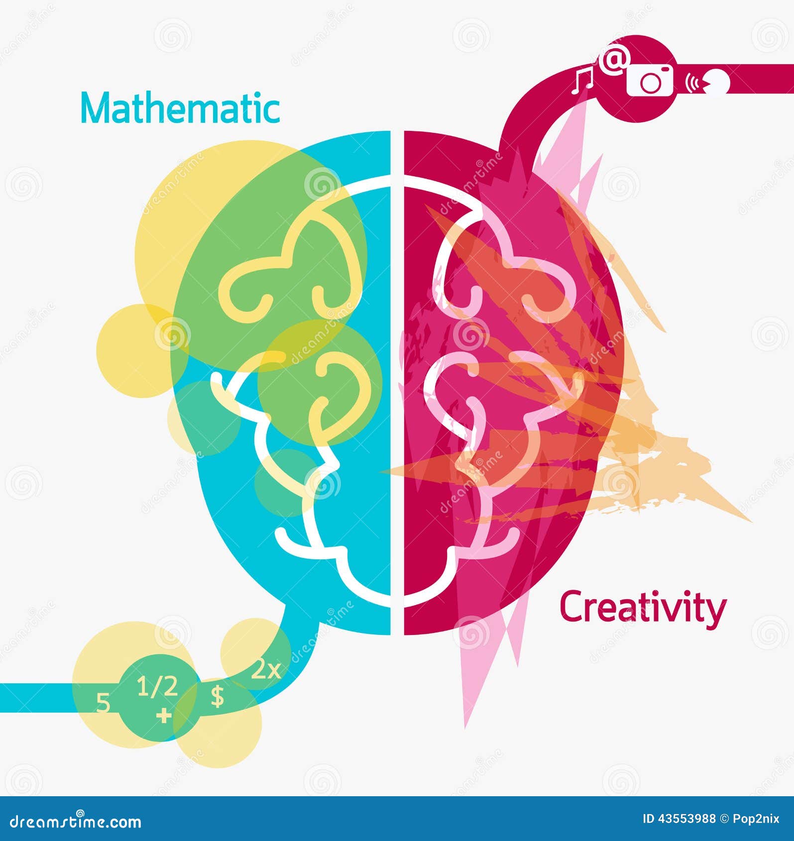 Concept Of Creativity And Teamwork. Collection Of Businessman In ...