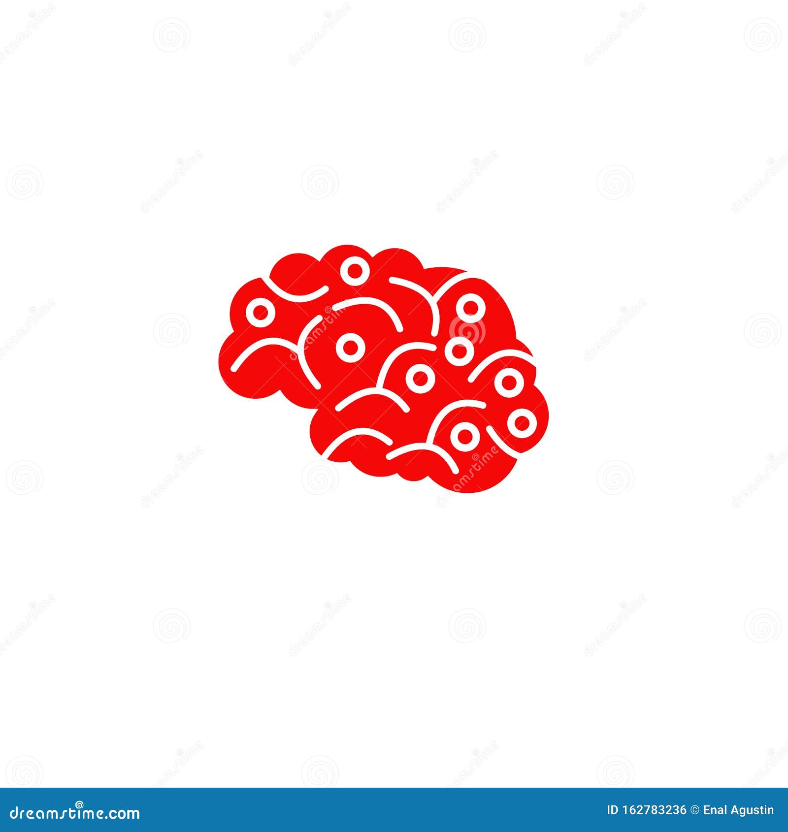 Brain Illustration Logo Design Template Stock Vector - Illustration of ...