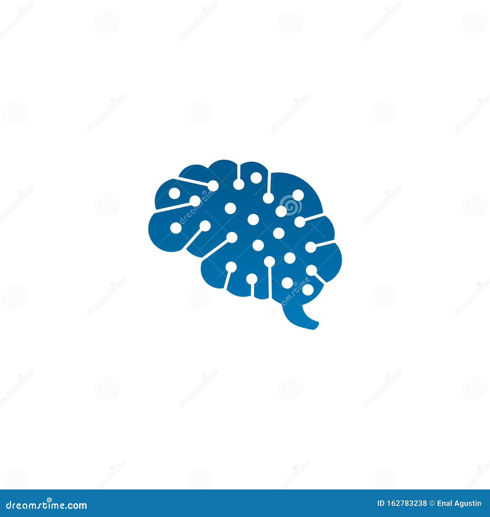 Brain Illustration Logo Design Template Stock Vector - Illustration of ...