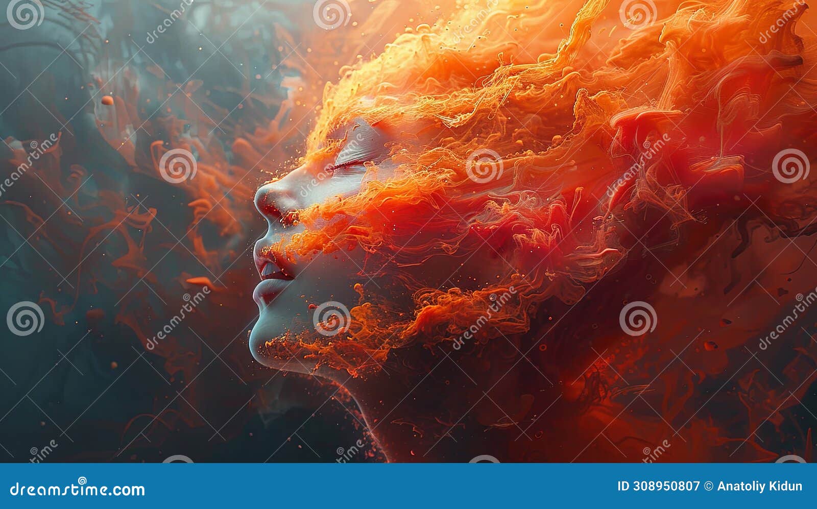 Brain Image of Computer Screen Creative Thinking, in the Style of Color ...