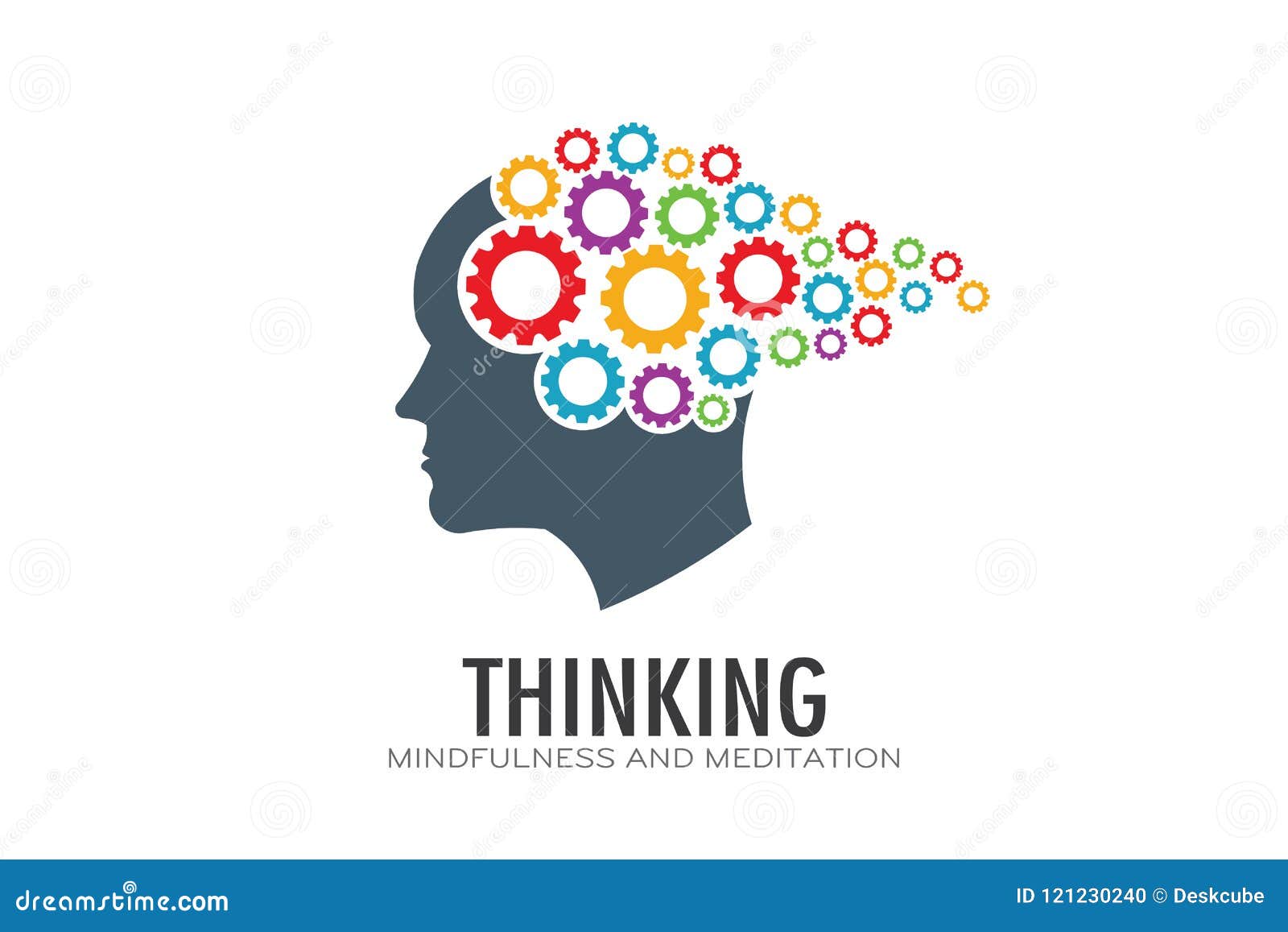 Brain Imagination Logo Vector Illustration De Pensamiento Ilustración ...