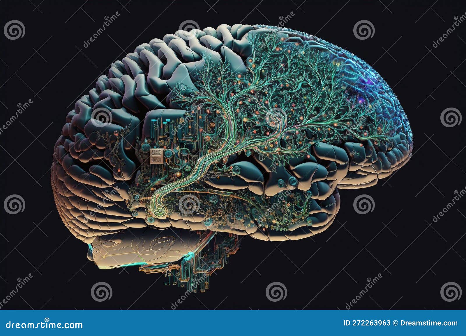 Brain Implanted With Artificial Inteligence Microchips. Ai Brain. Human ... Brain Implanted With Artificial Inteligence Microchips. Ai Brain. Human ...