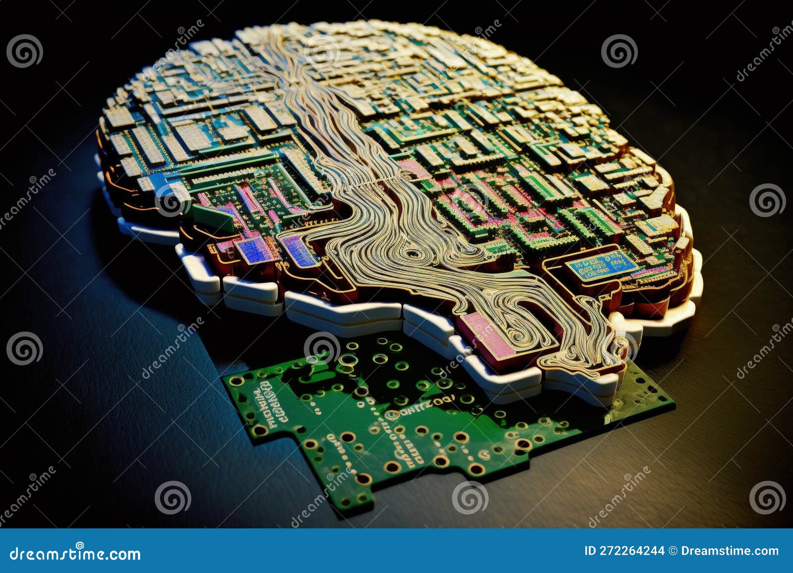 Brain Implanted With Artificial Inteligence Microchips Ai Brain Human