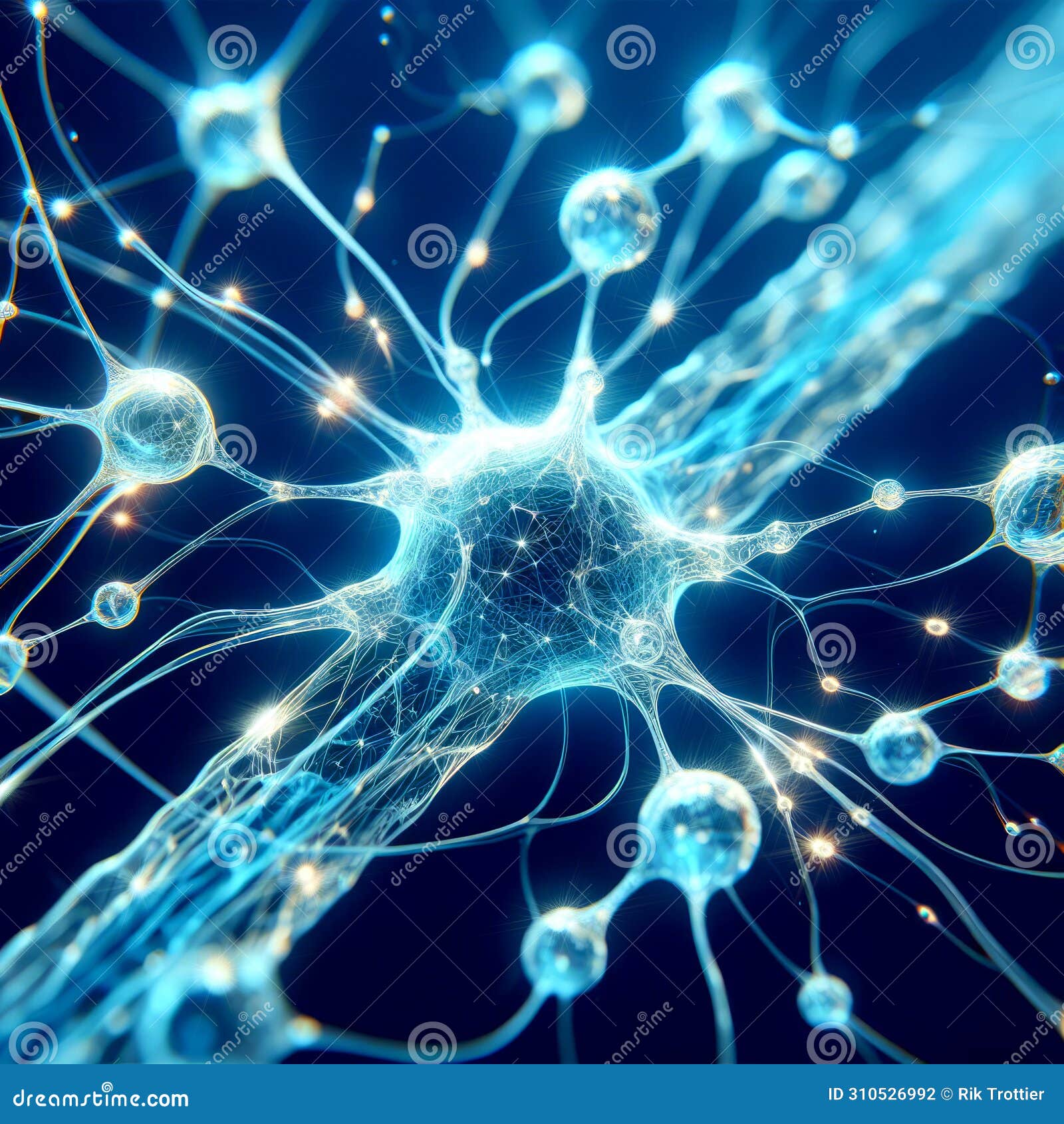 Brain Impulses. Neuron System. Human Anatomy Royalty-Free Stock Image ...