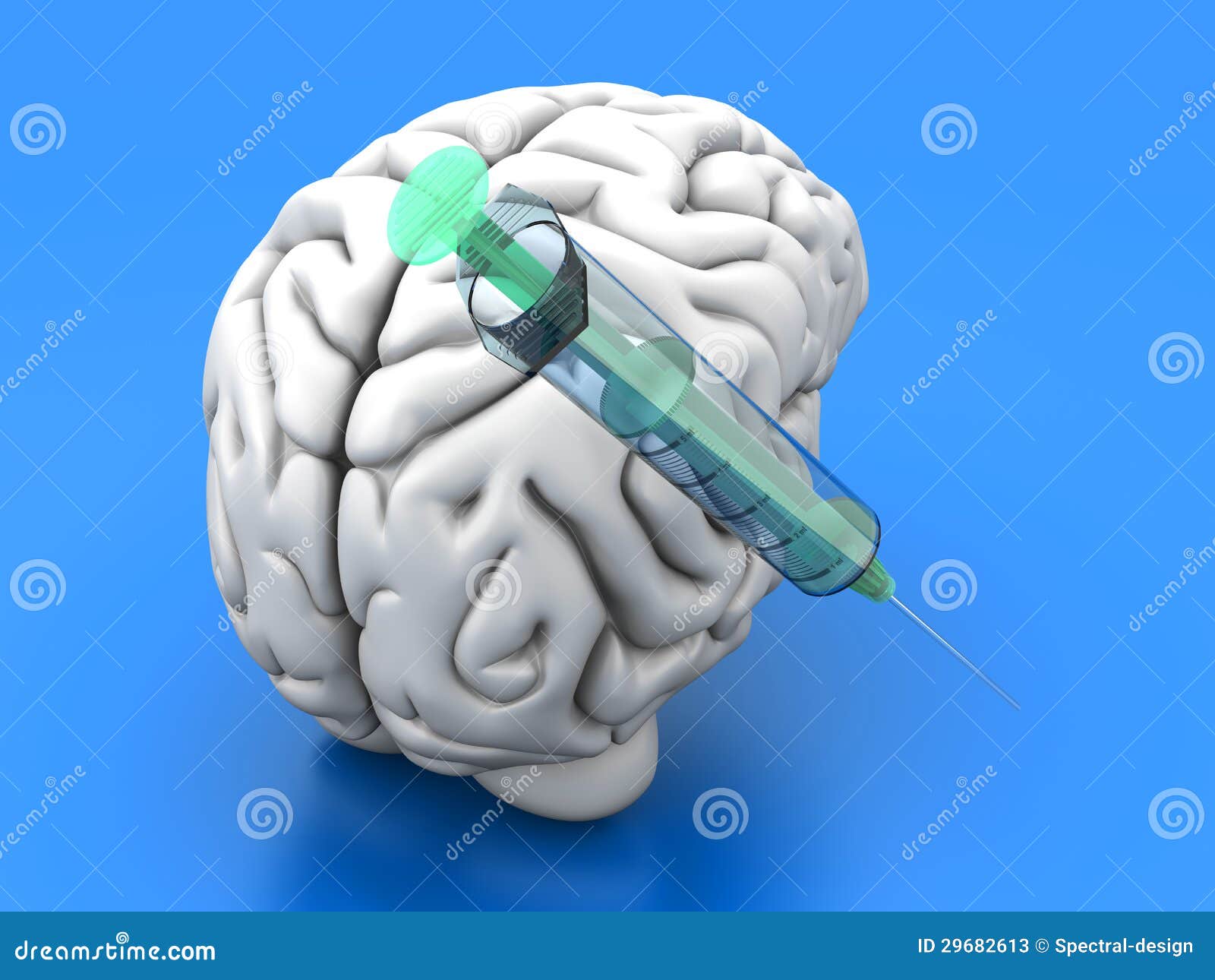 Brain Injection stock illustration. Illustration of heroin - 29682613