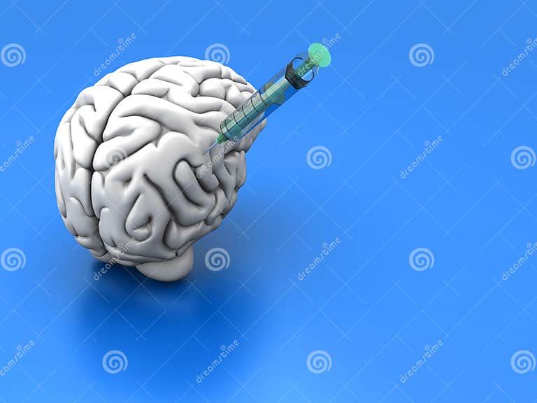 Brain Injection stock illustration. Illustration of injection - 29682616