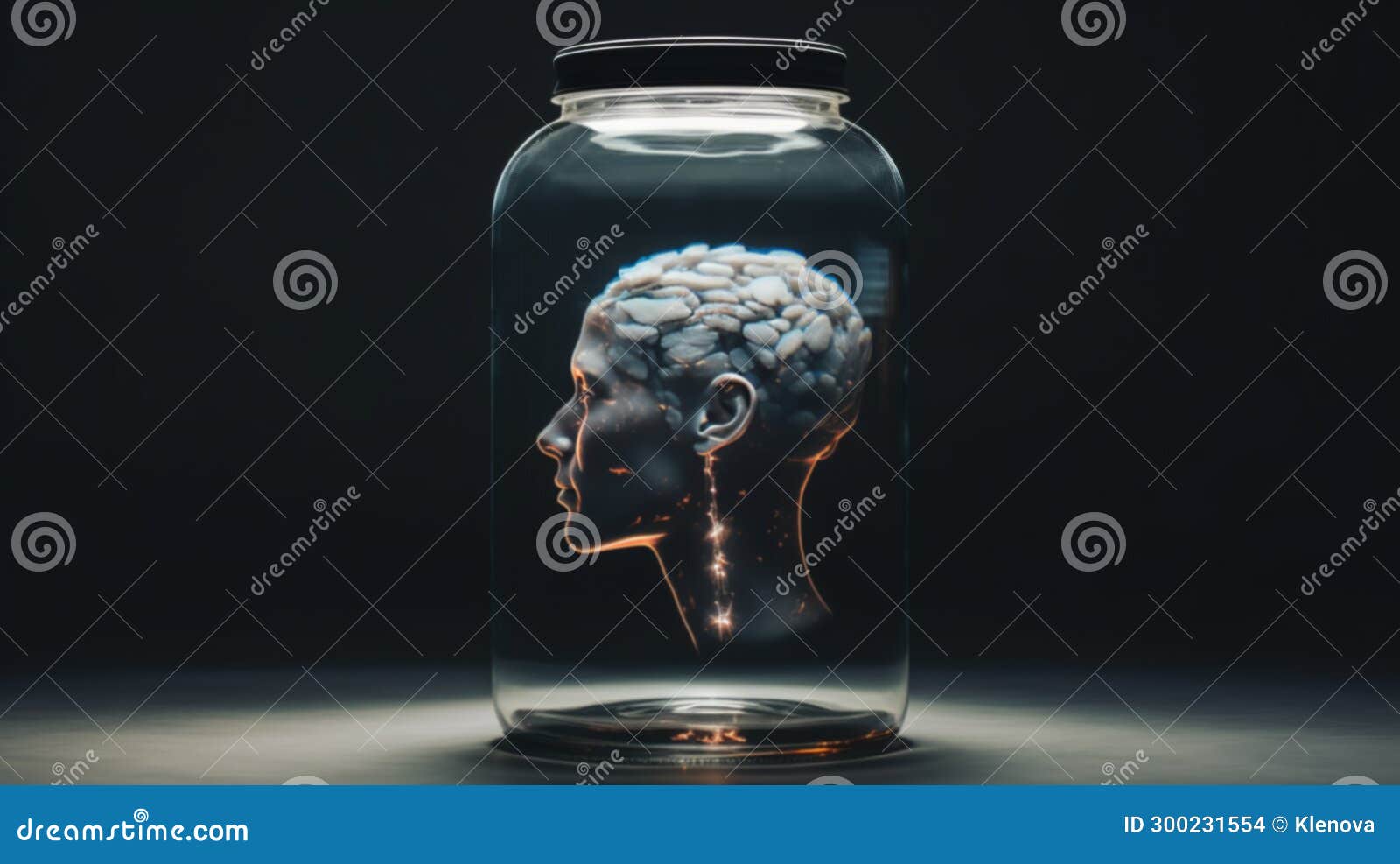 Brain Inside of Glass Jar, , Concept Idea Stock Photo - Image of ...