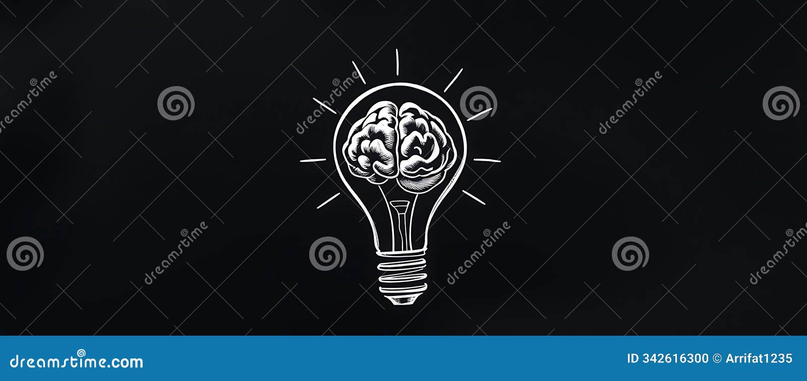 Brain Inside Lightbulb Concept Illustration Stock Illustration ...