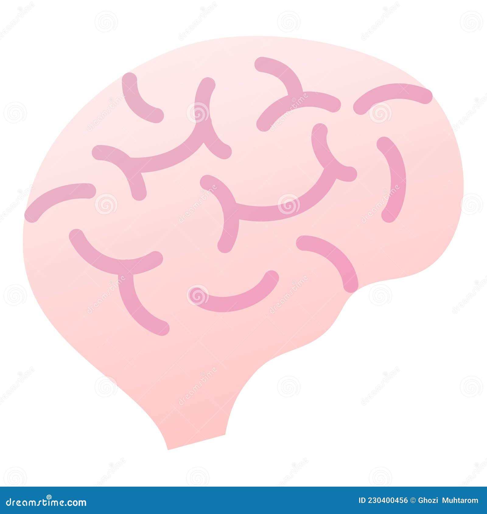 Brain Intelligence Mind Single Isolated Icon with Smooth Style Stock ...