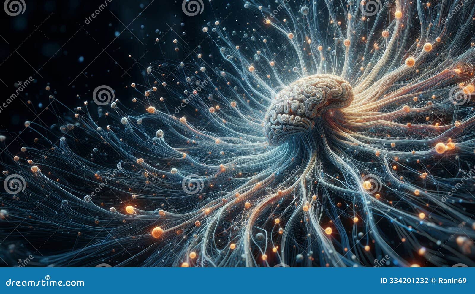 Brain Jellyfish Neural Connections Concept Image Stock Photo - Image of ...