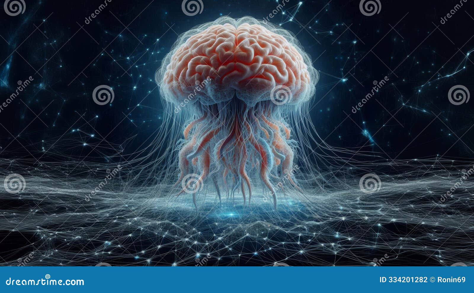Brain Jellyfish Neural Connections Concept Image Stock Photo - Image of ...