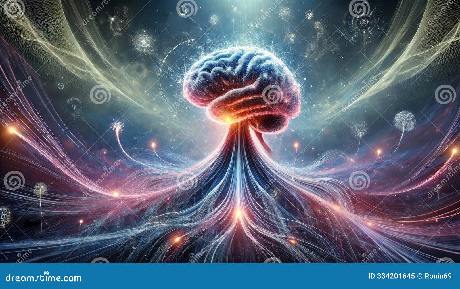 Brain Jellyfish Neural Connections Concept Image Stock Image - Image of ...