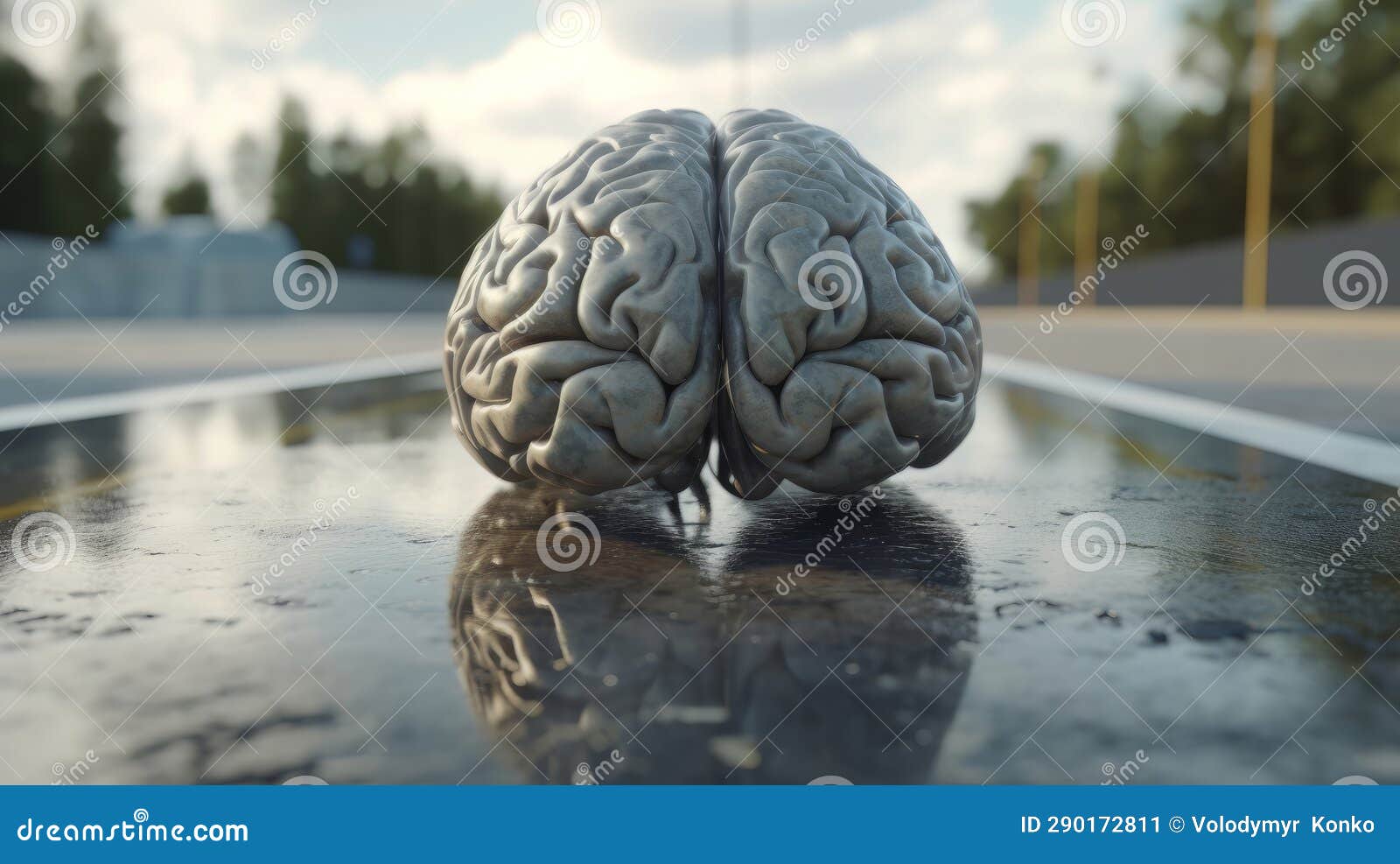 Brain Jogging. Generative Ai Stock Image - Image of health, movement ...