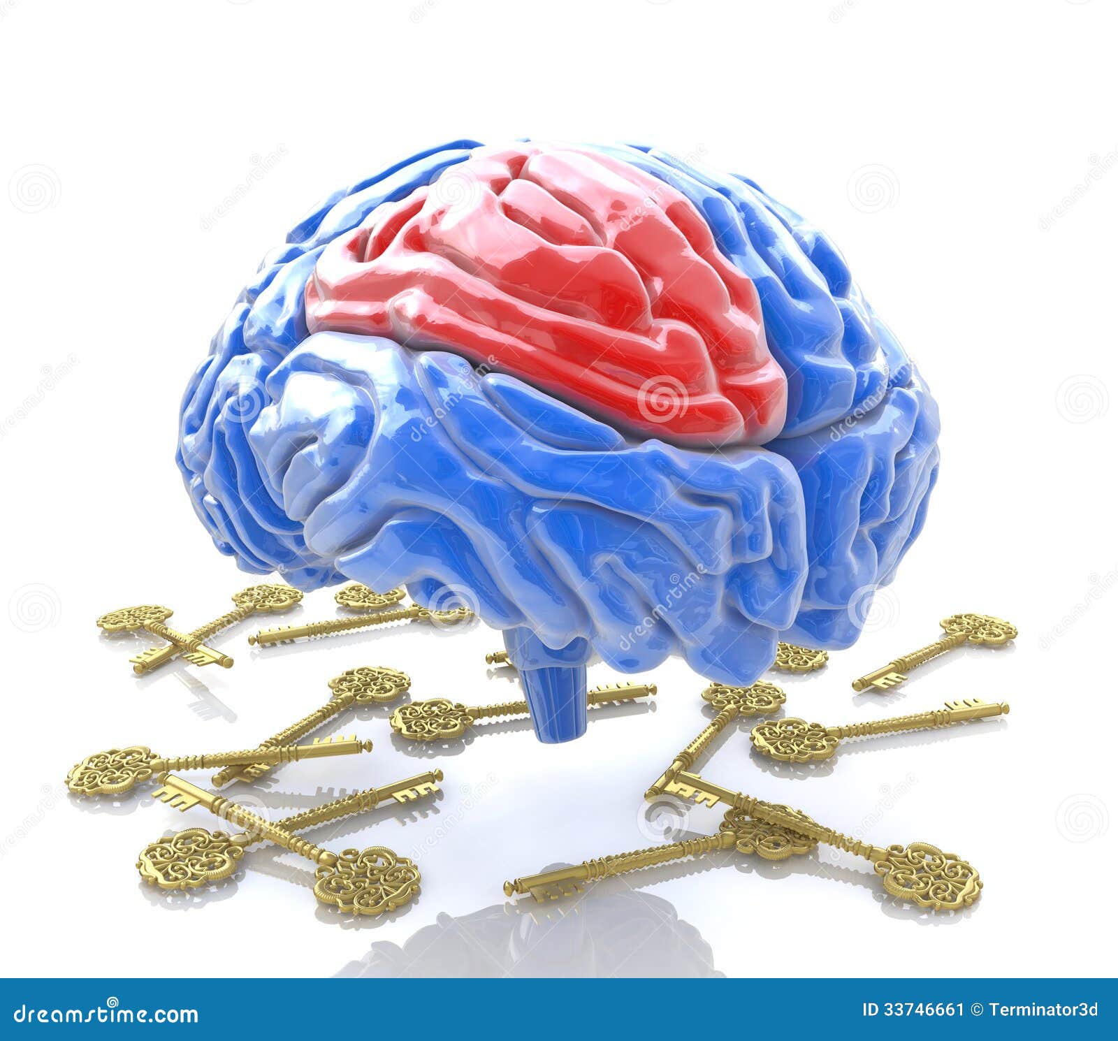 Brain and keys stock illustration. Illustration of effect - 33746661
