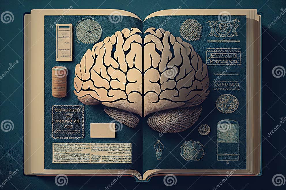 Brain and Knowledge while Discovering New Ideas Stock Illustration ...