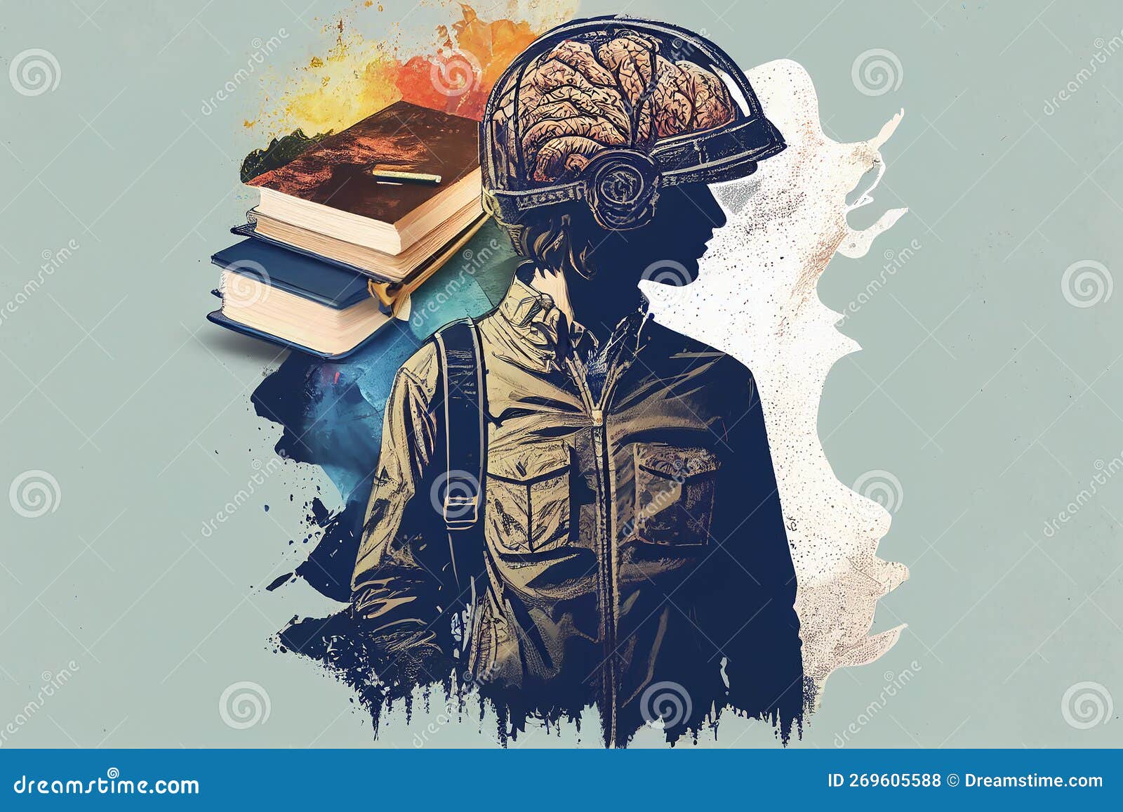 Brain And Knowledge While Discovering New Ideas Royalty-Free Stock ...