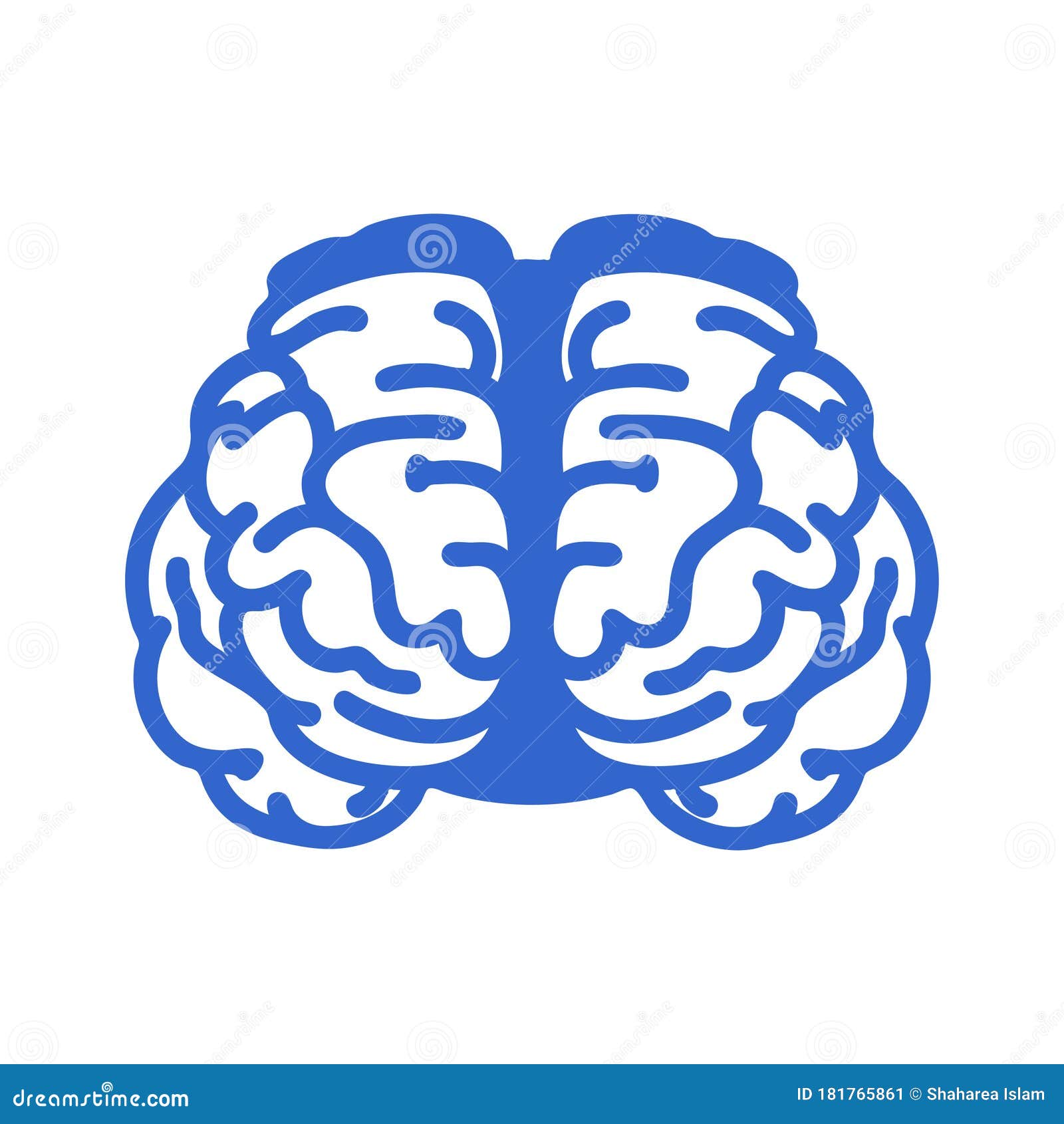 Brain Knowledge Minimalistic Flat Line Outline Stroke Icon Pictogram ...