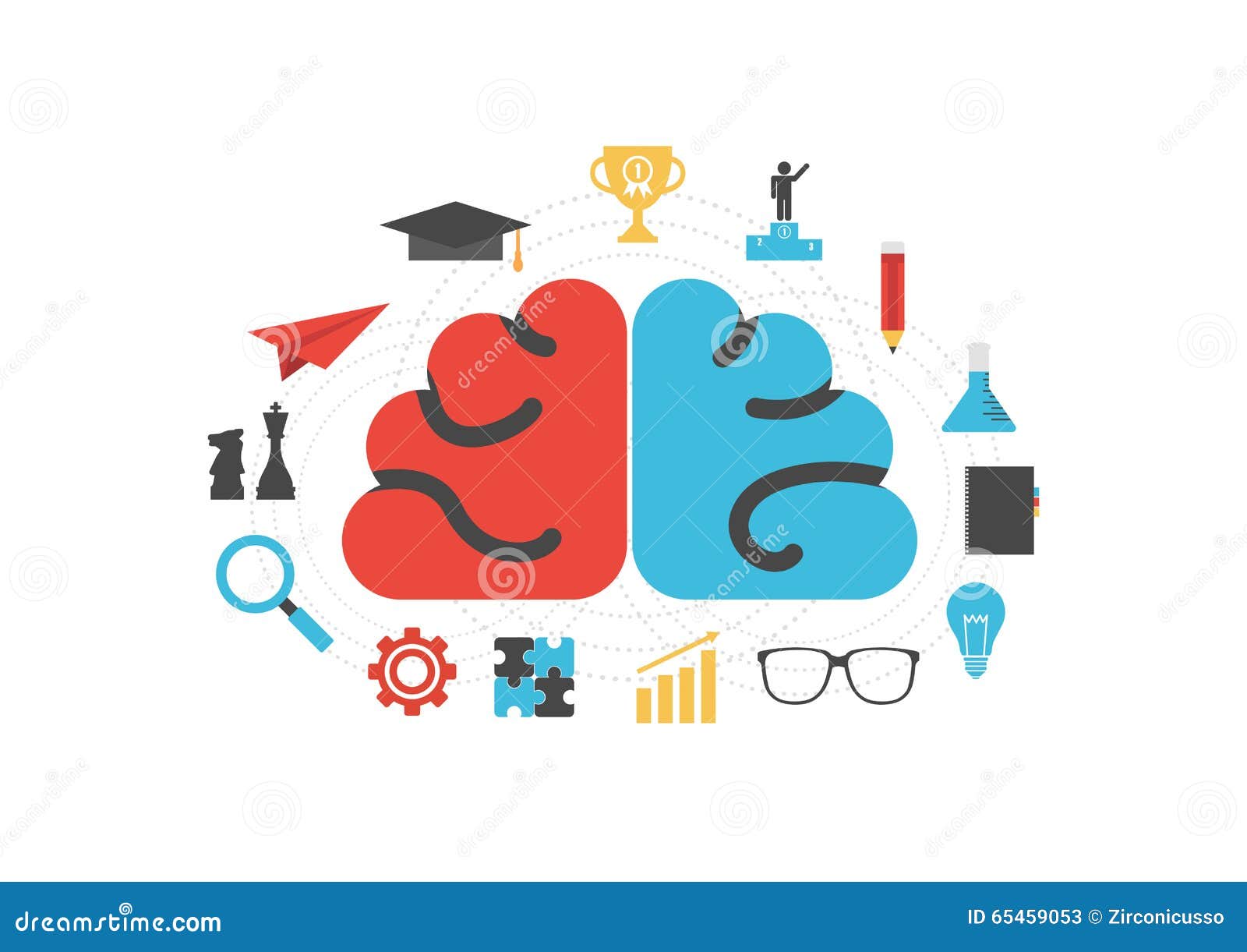Brain knowledge stock vector. Illustration of isolated - 65459053