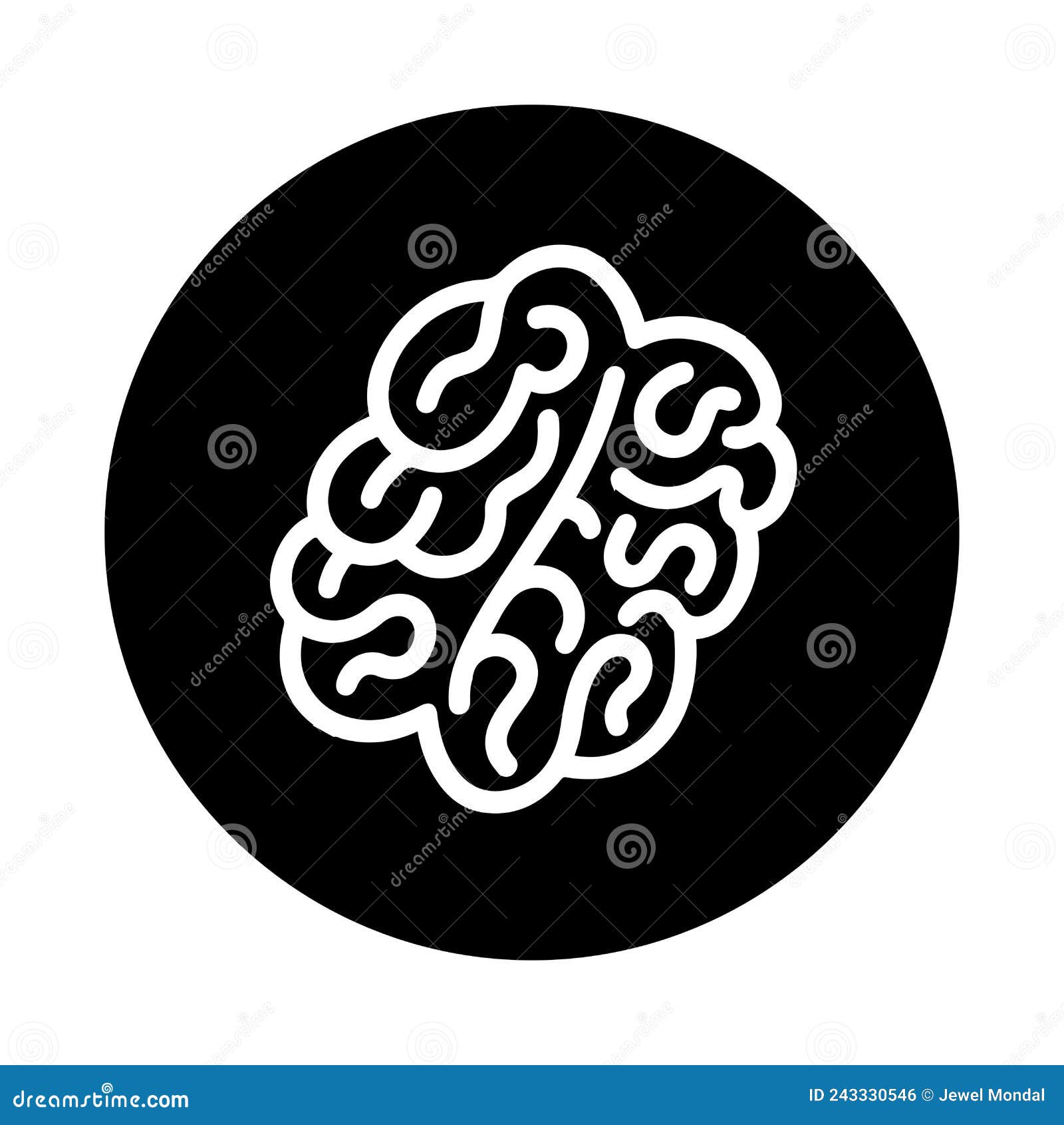 Brain, Knowledge, Mind Icon. Black Vector Design Stock Vector ...