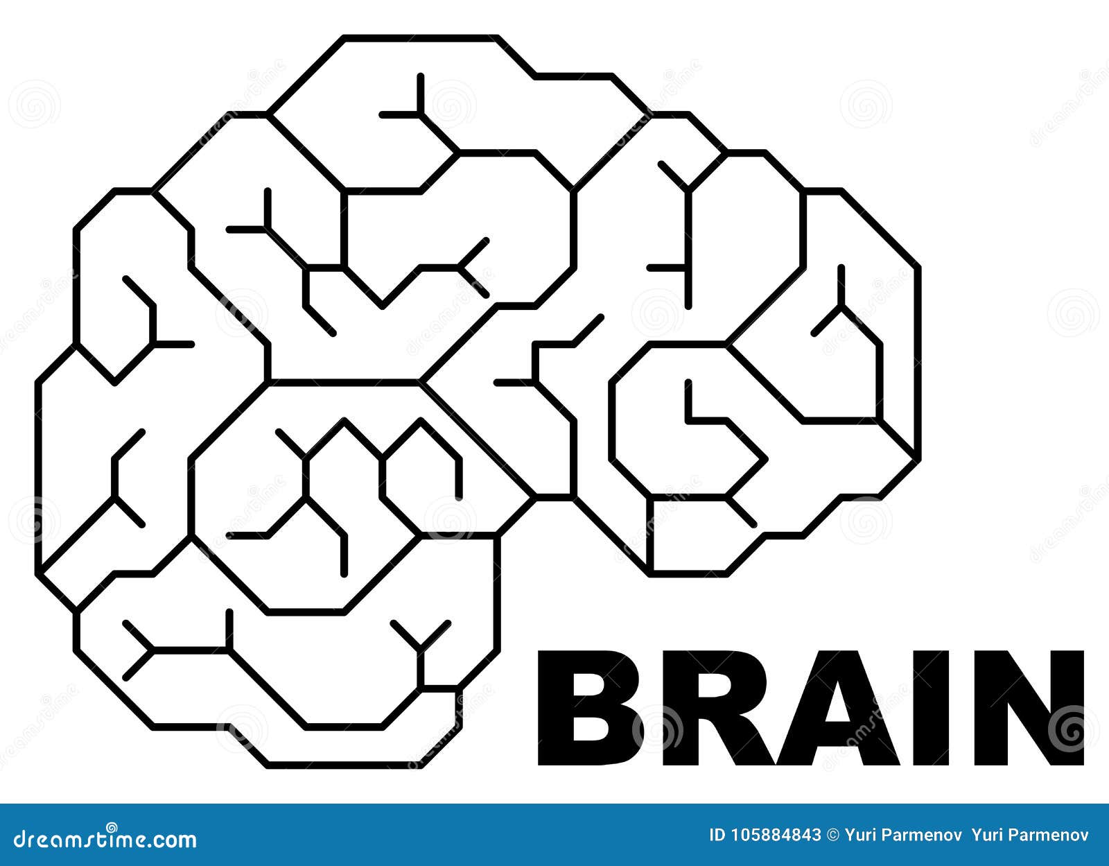 Brain Knowledge Minimalistic Flat Line Outline Stroke Icon Pictogram ...