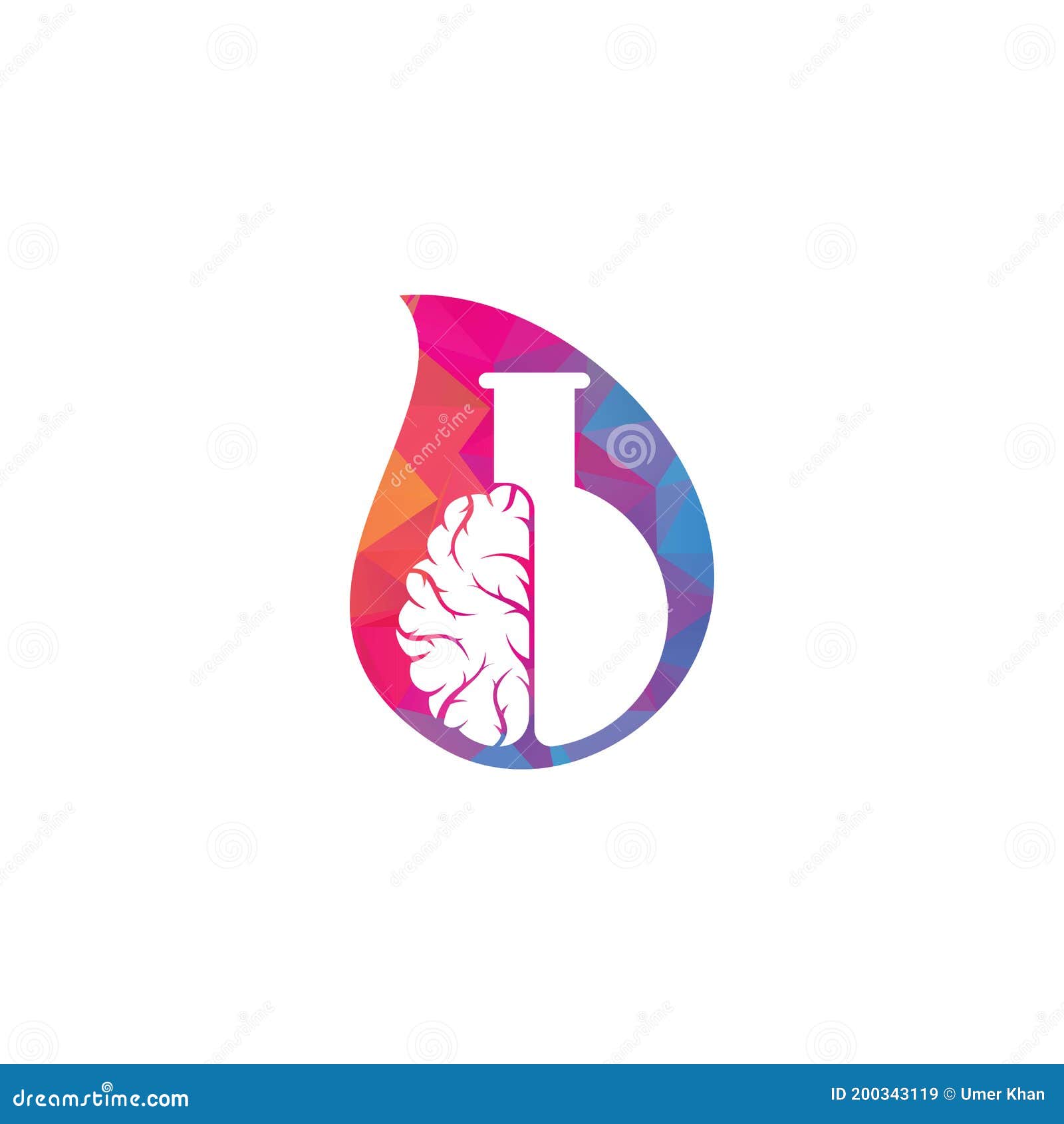 Brain Lab Drop Shape Concept Logo Stock Vector - Illustration of ...