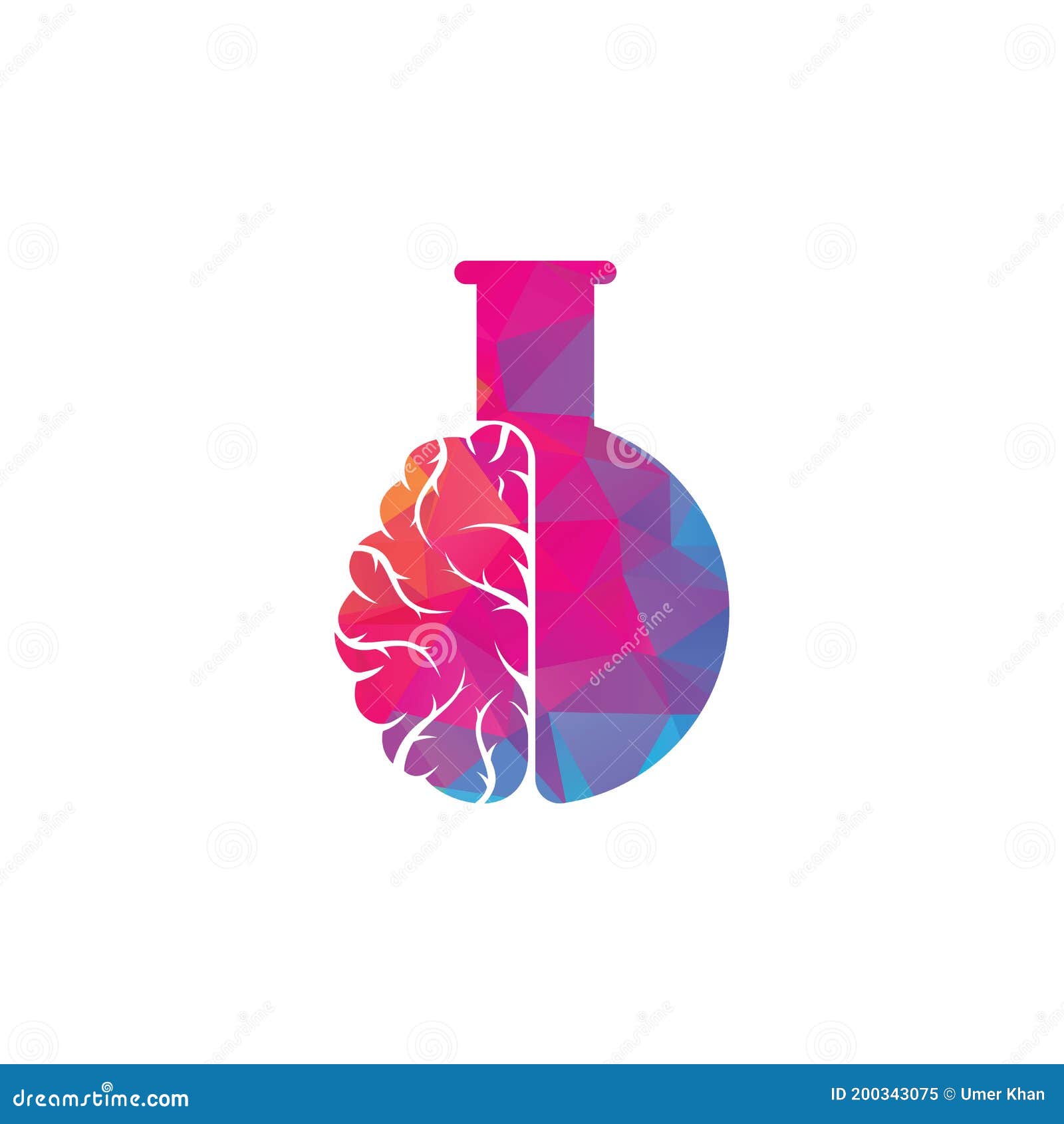 Brain Lab Logo Design Template Design. Stock Vector - Illustration of ...