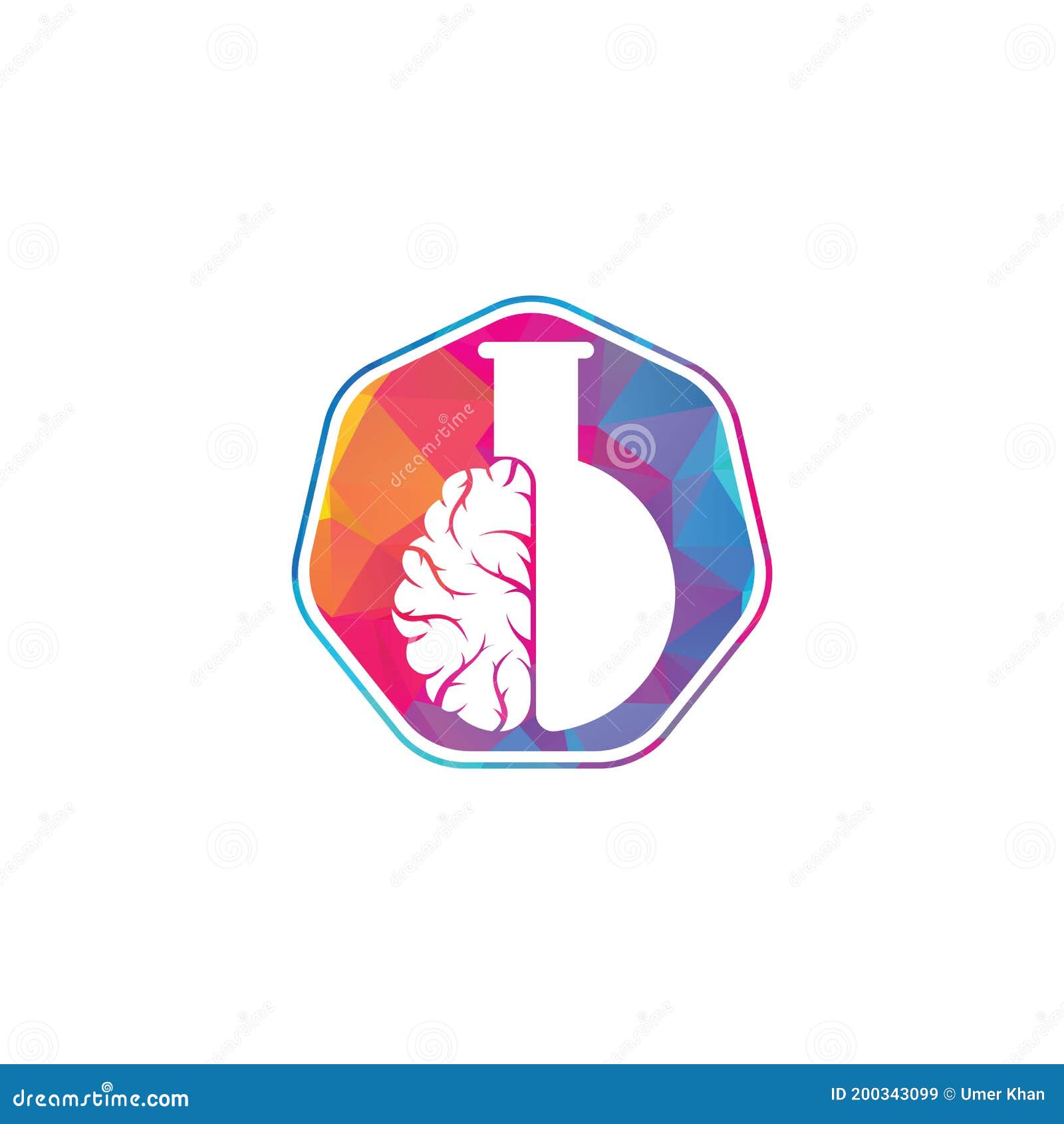 Brain Lab Logo Design Template Design. Stock Vector - Illustration of ...