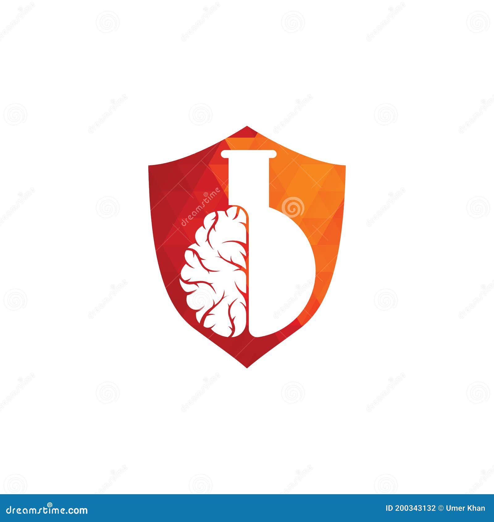 Brain Lab Logo Design Template Stock Vector - Illustration of banner ...
