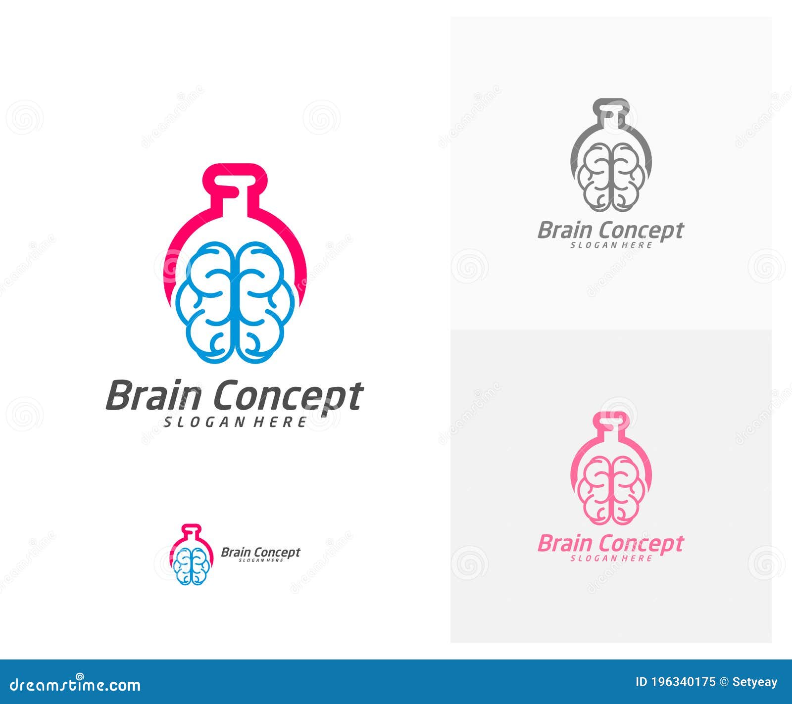 Brain Lab Logo Design Vector Template. Think Idea Concept Stock Vector ...