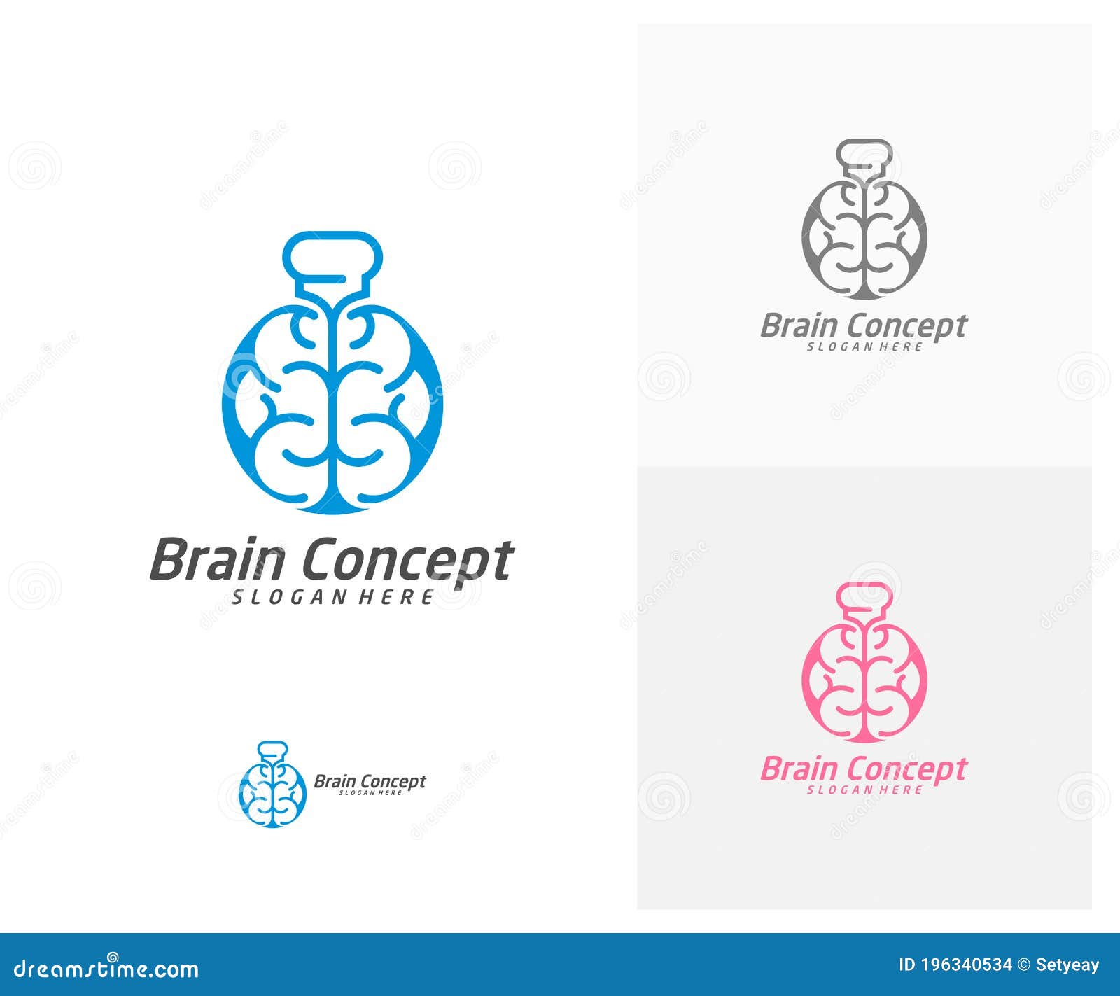 Brain Lab Logo Design Vector Template. Think Idea Concept Stock Vector ...