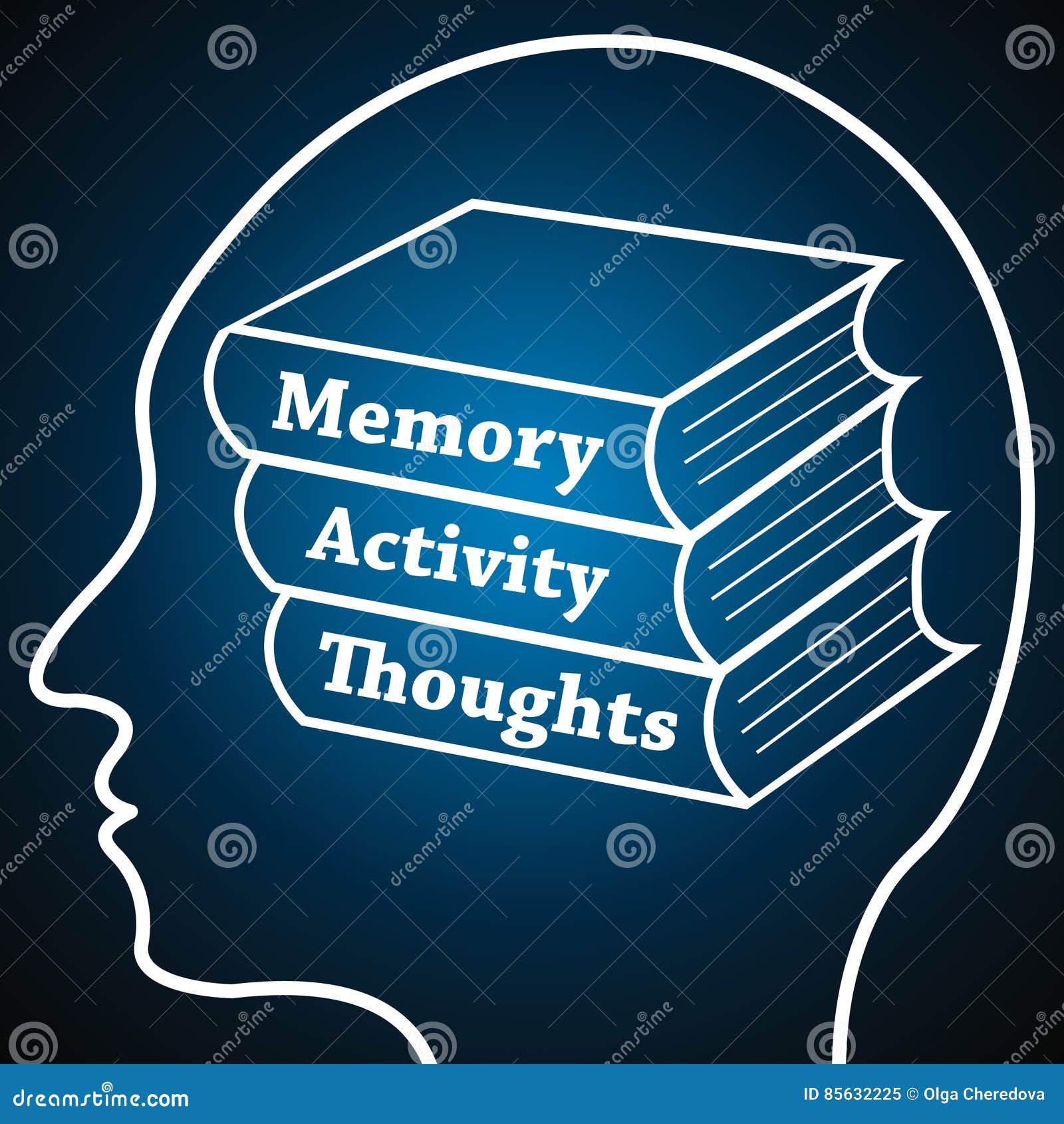 Brain Learning 1 Cartoon Vector | CartoonDealer.com #85632225