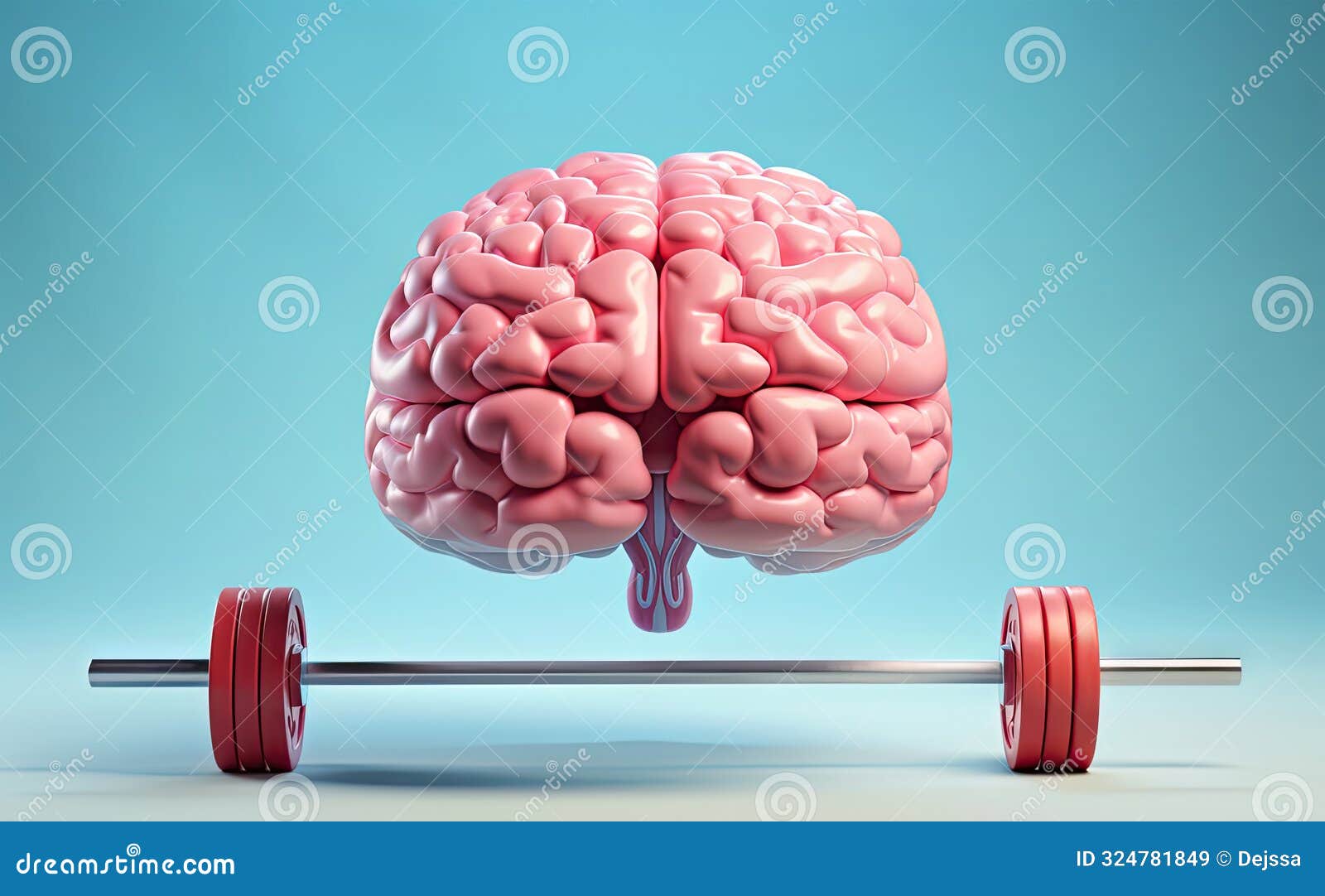 Brain Lifting Barbell, Mental Strength, Brain Training Stock ...