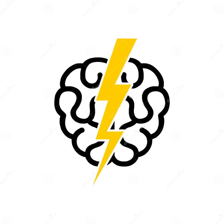 Brain Light Bulb Icon - Vector Illustration Stock Vector - Illustration ...