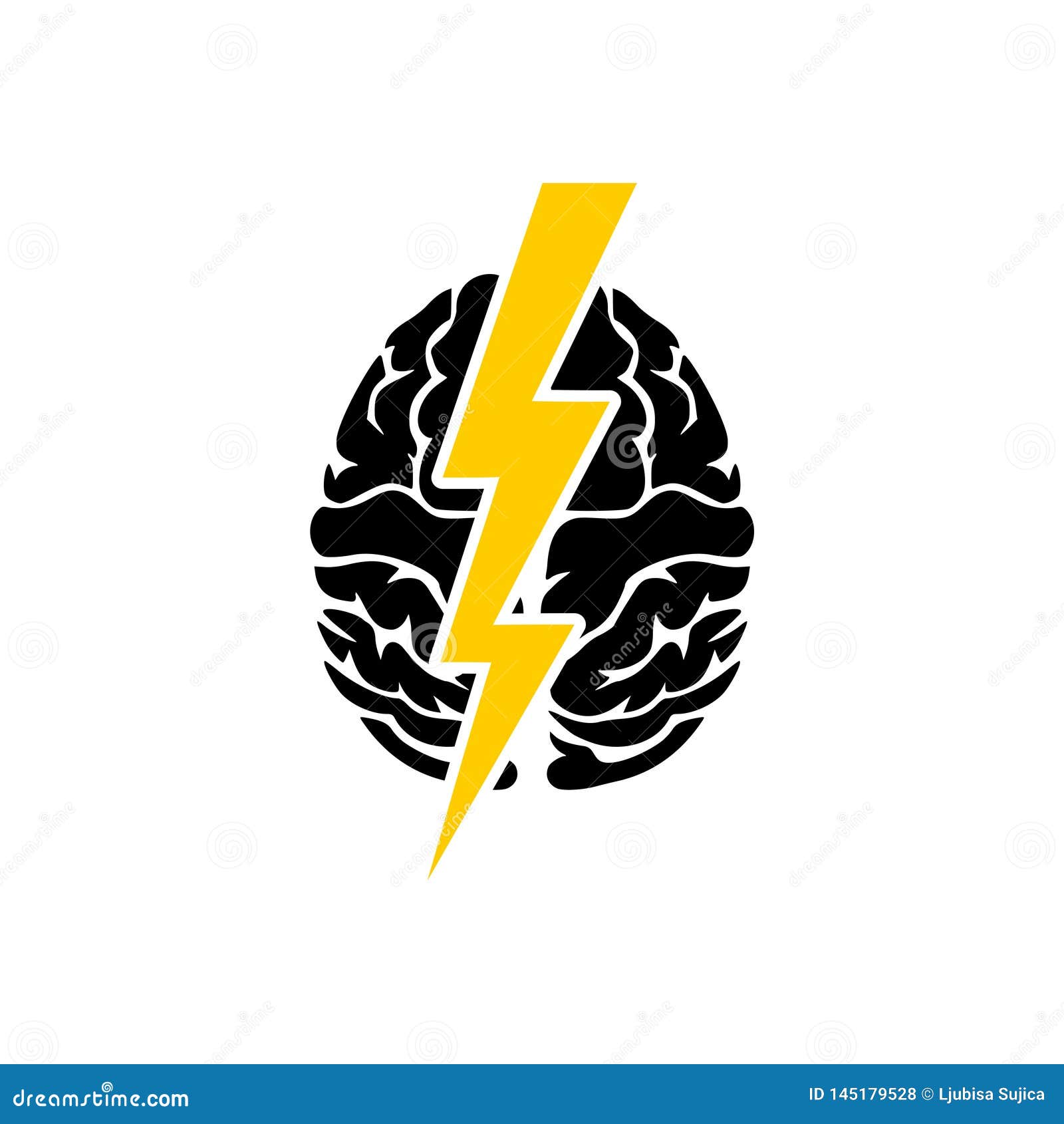 Brain Light Bulb Icon - Vector Illustration Stock Vector - Illustration ...