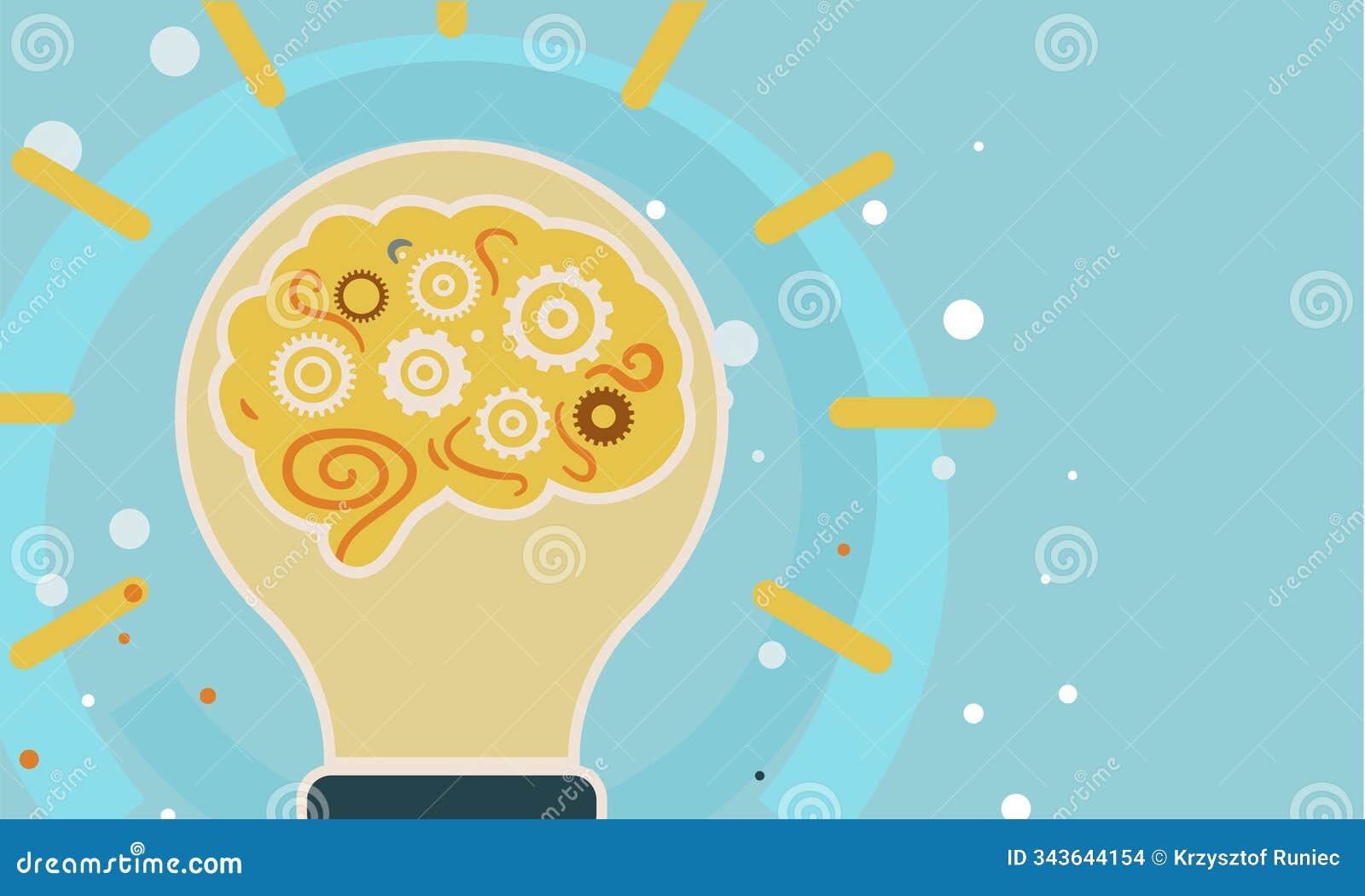 Ingenuity In Light Bulb Blackboard Cartoon Vector | CartoonDealer.com ...