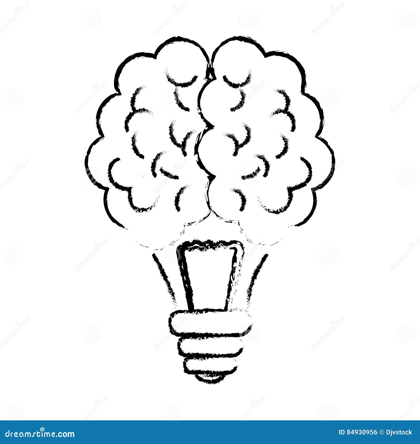 Brain and Lightbulb Bright Idea Icon Image Stock Illustration ...