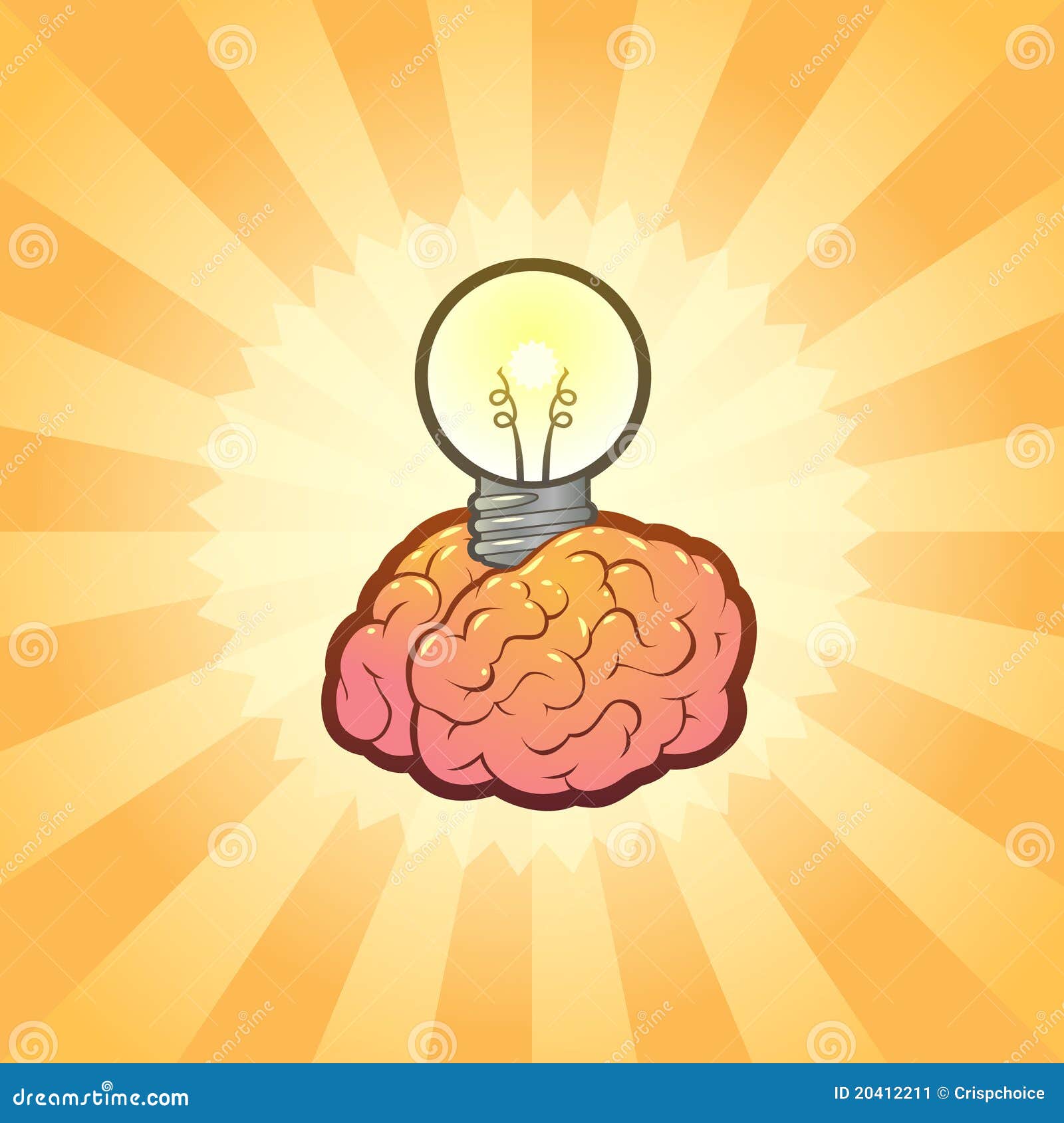 Brain Lightbulb for Creative Idea Inspiration Stock Vector ... Brain Lightbulb for Creative Idea Inspiration Stock Vector ...
