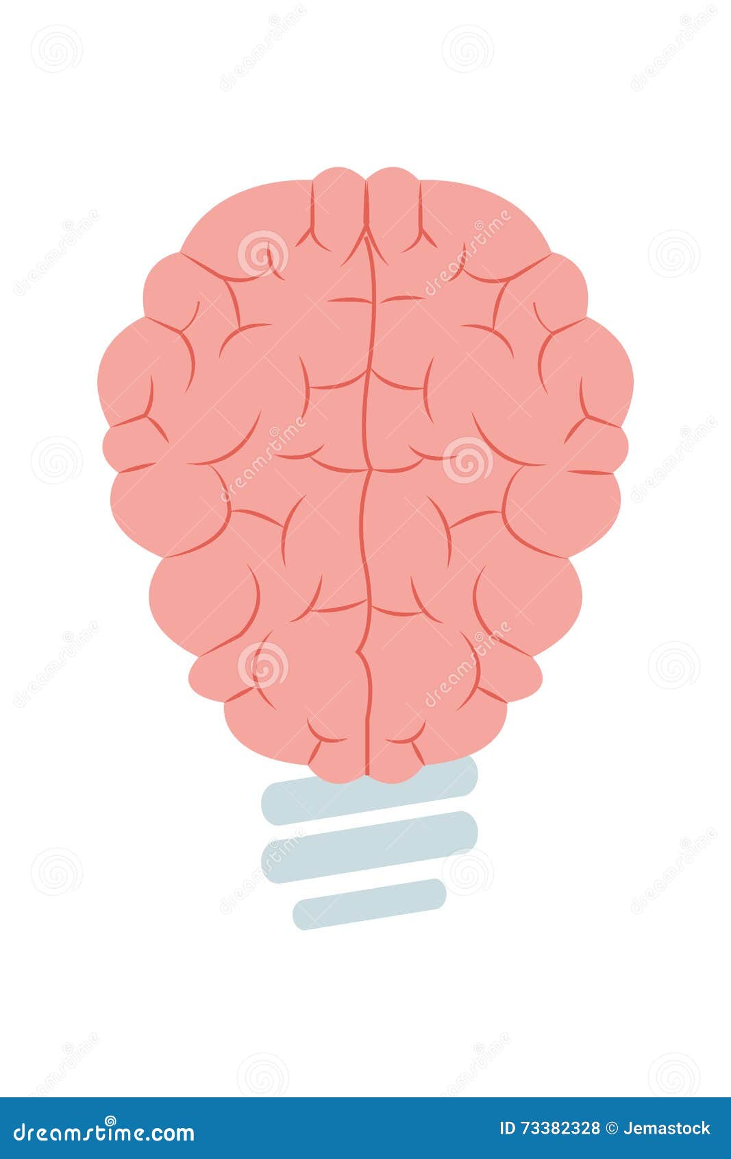 Brain lightbulb icon stock illustration. Illustration of light - 73382328
