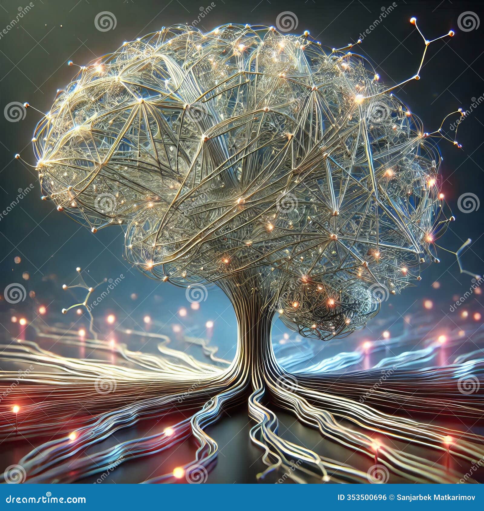 Brain Like Wire Structure with Branching Signal Paths Stock ...