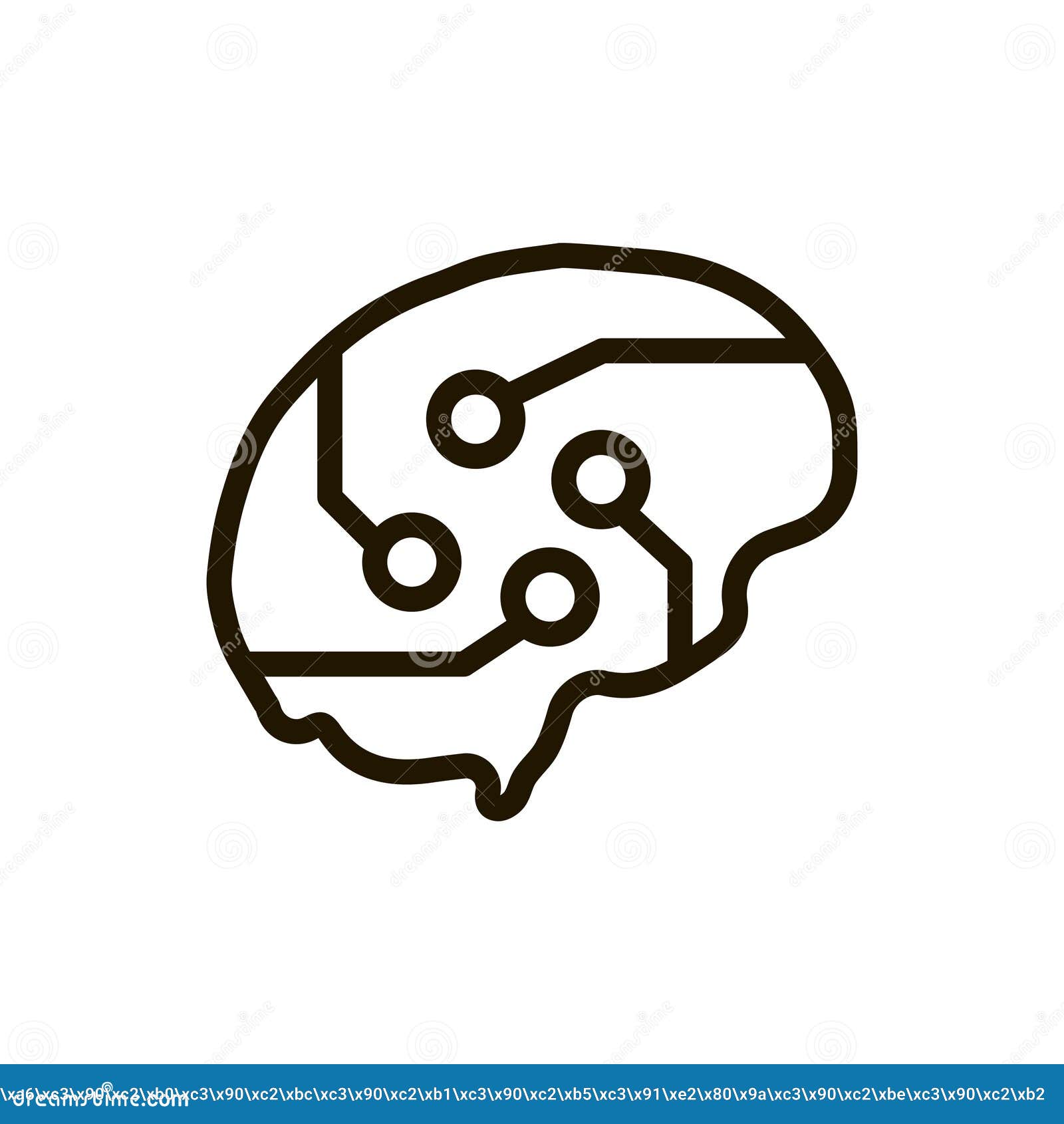 Brain line icon stock vector. Illustration of genius - 103291708