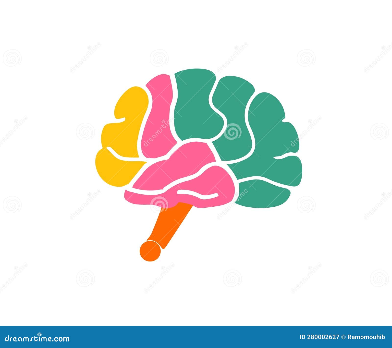 Brain Line Illustration Mind Vector Image Stock Illustration ...